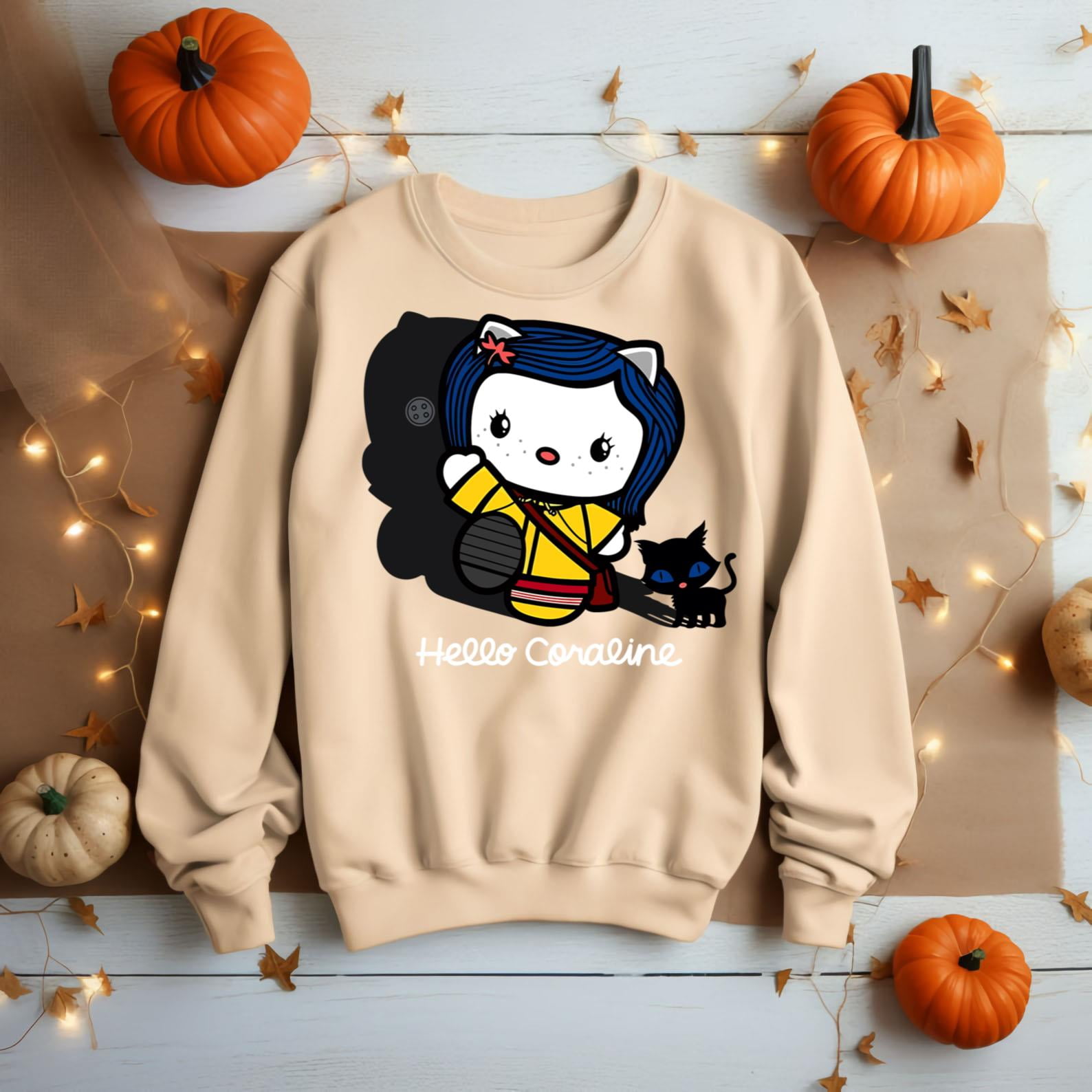 vintage Hello Coraline - Hello Kitty Parody T-Shirt-TH25392 - Walmart.com