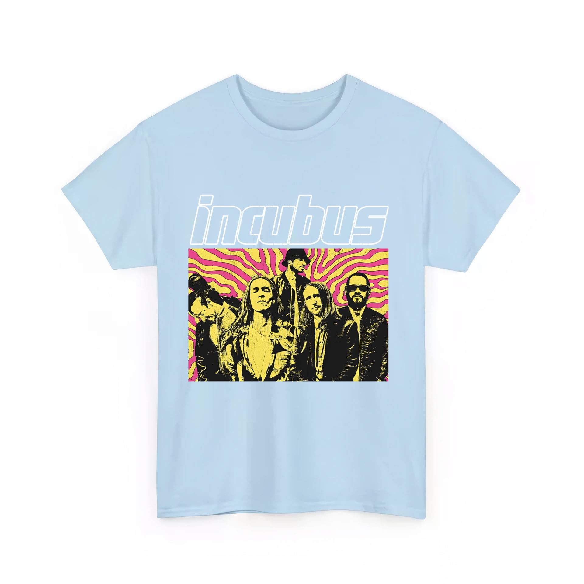 vintage Incubus Groovy Neon Band Photo Men's T Shirt Rock Music Tour ...