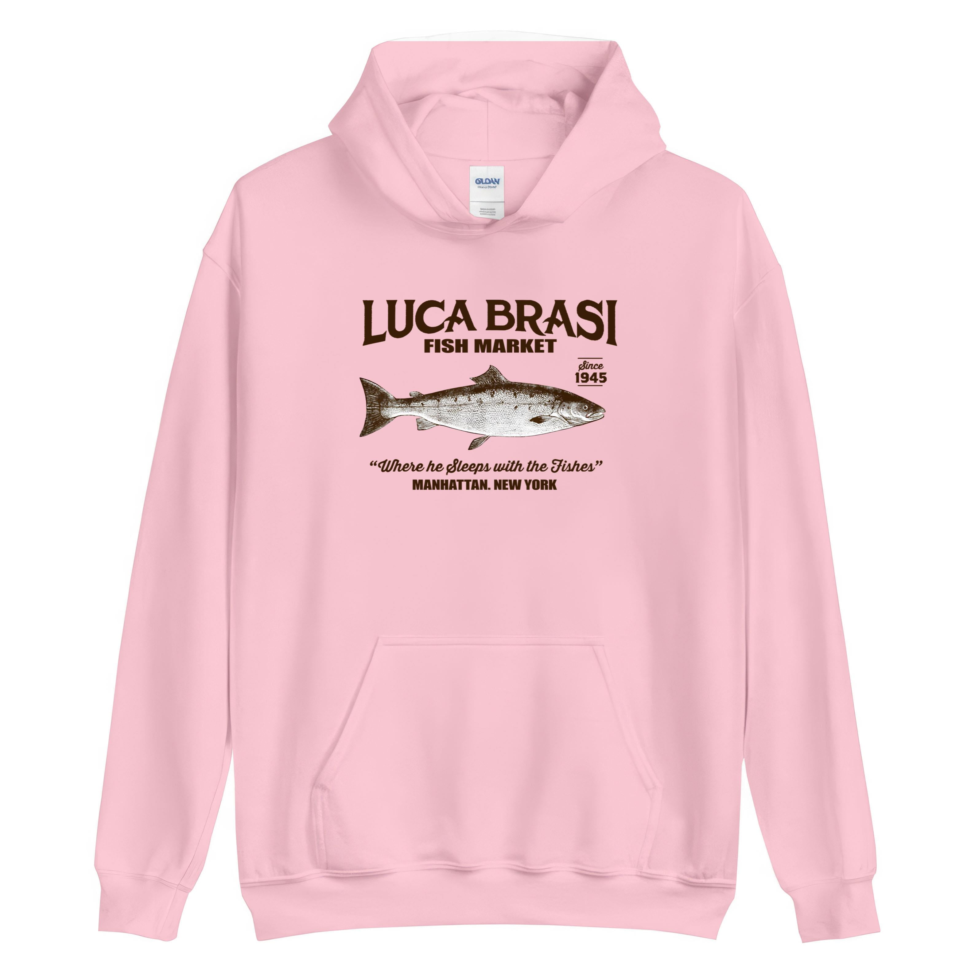 vintage Luca Brasi Fish Market Since 1945 Funny Fishing (On Back ...