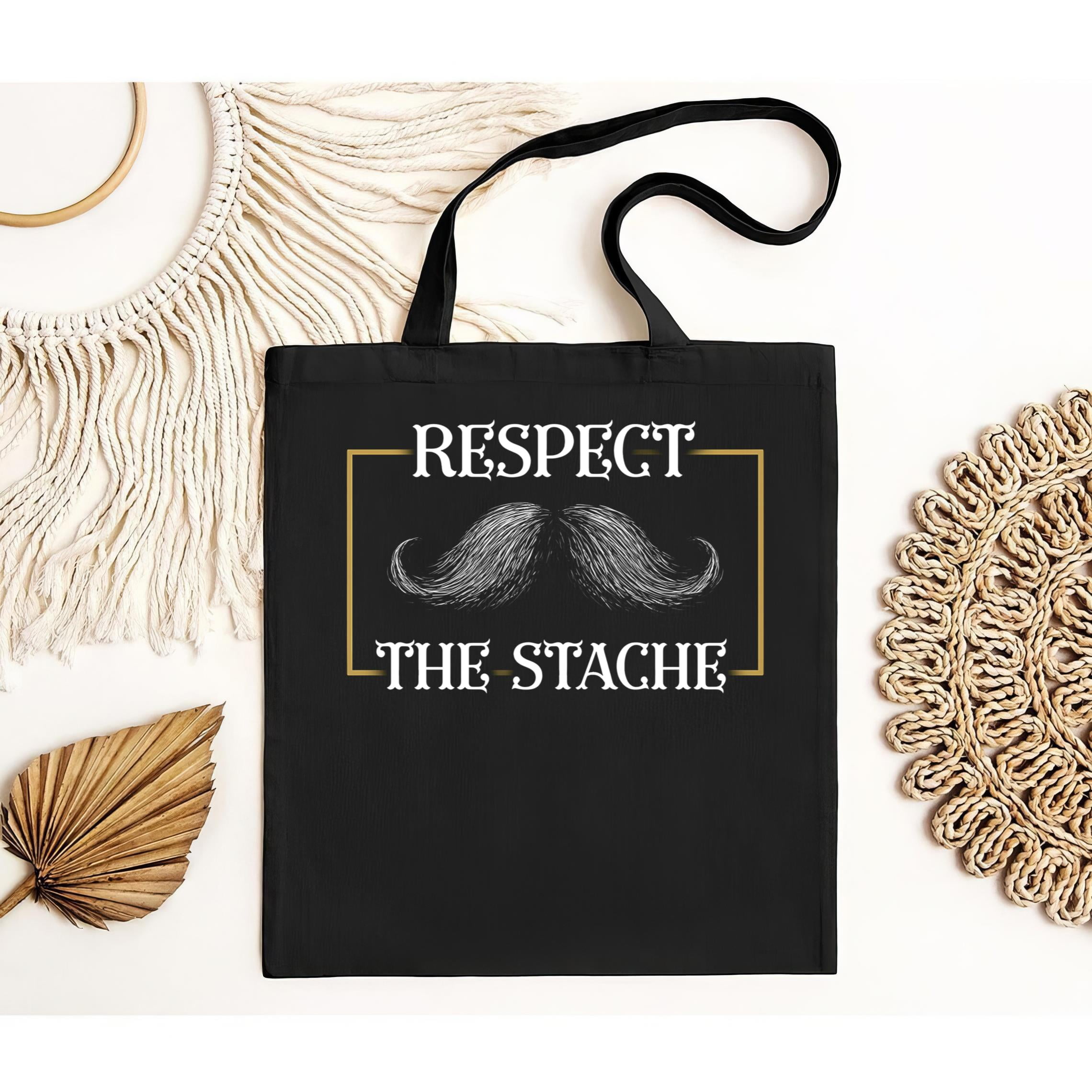 vintage Mustache Man Tote Bag - Respect The Stache Retro Vintage ...