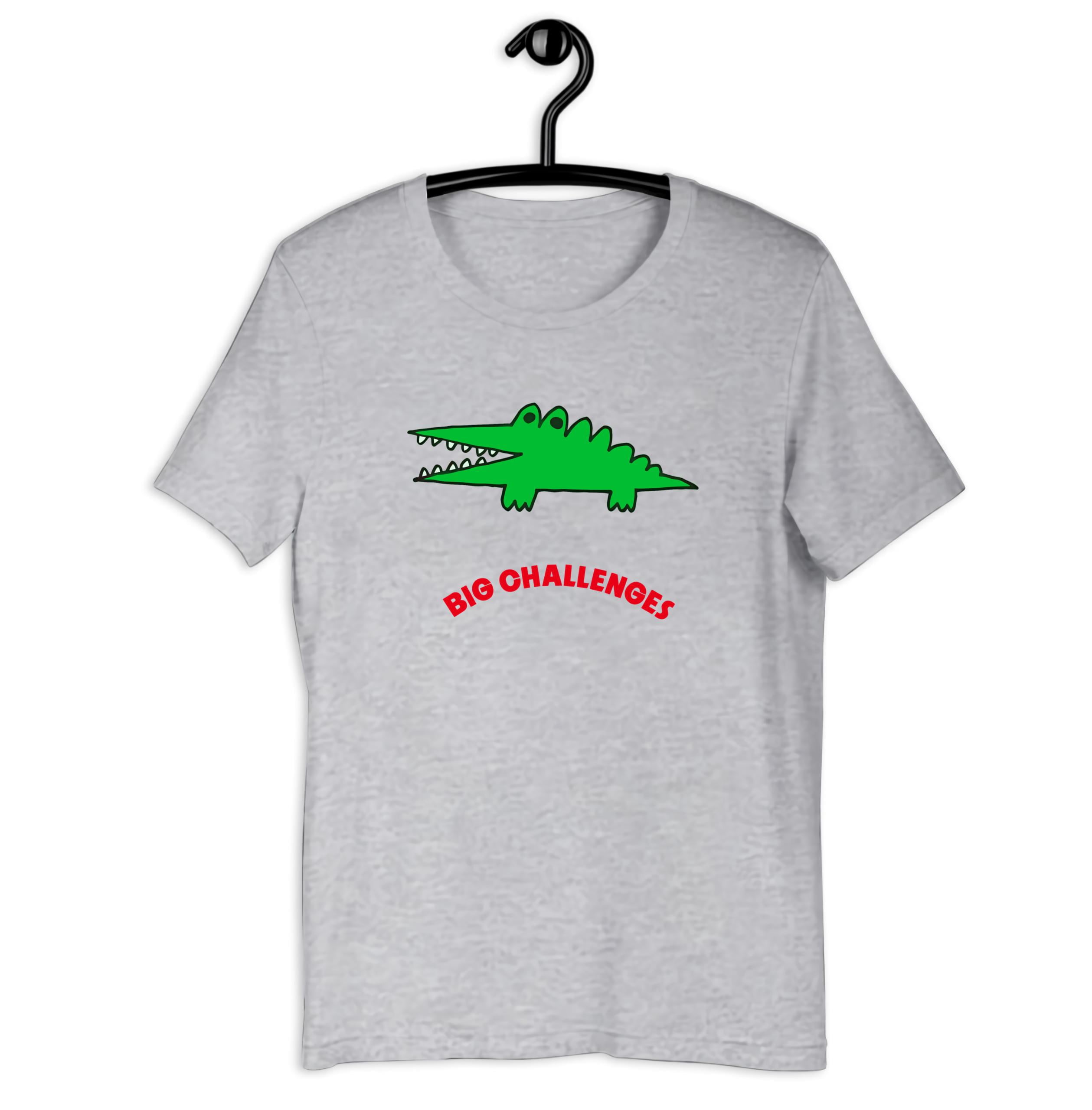 vintage NEW Sanrio Big Challenges Crocodile Graphic T-Shirt Vintage ...