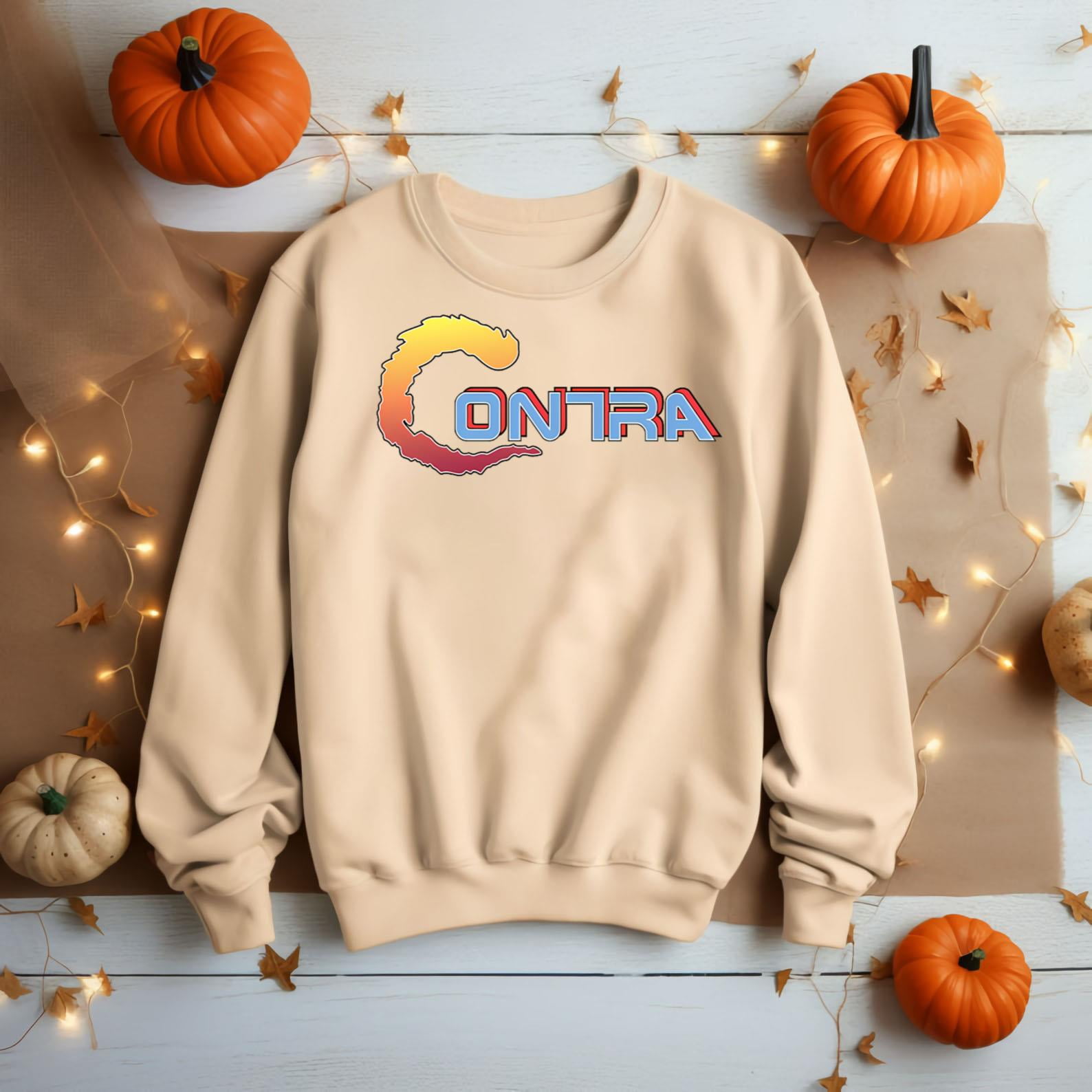 vintage New Contra Video Game Logo BlackNavySport GreyWhite Men's T ...