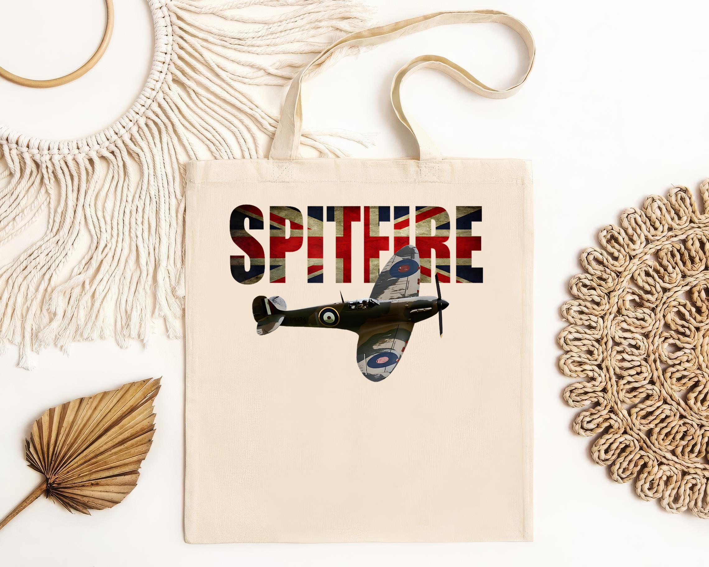vintage New Limited Spitfire Raf Supermarine WW2 Fighter Plane Tote Bag ...