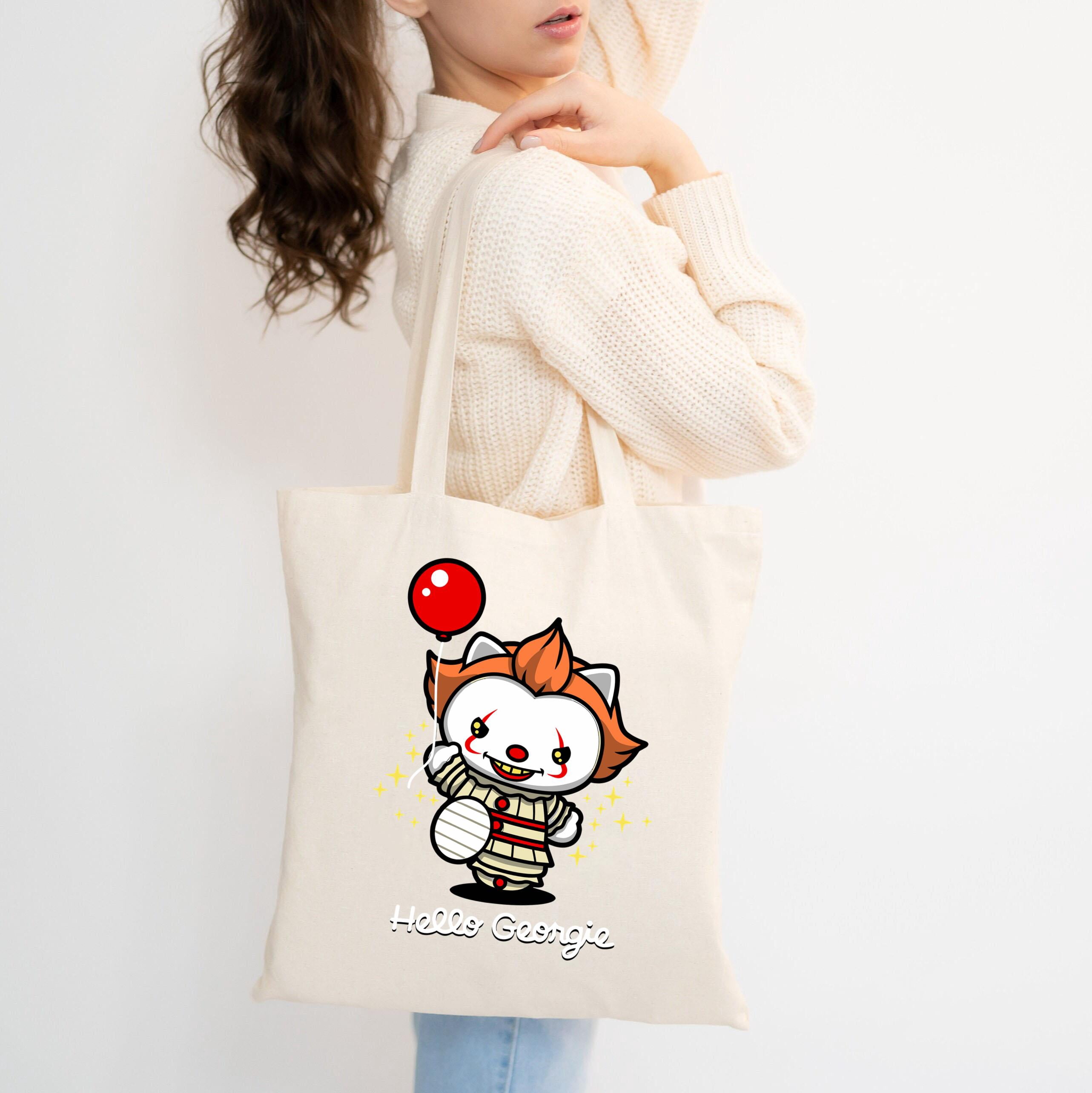 vintage Pennywise Cat Hello Georgie Creepy Feline Halloween Tote Bag ...