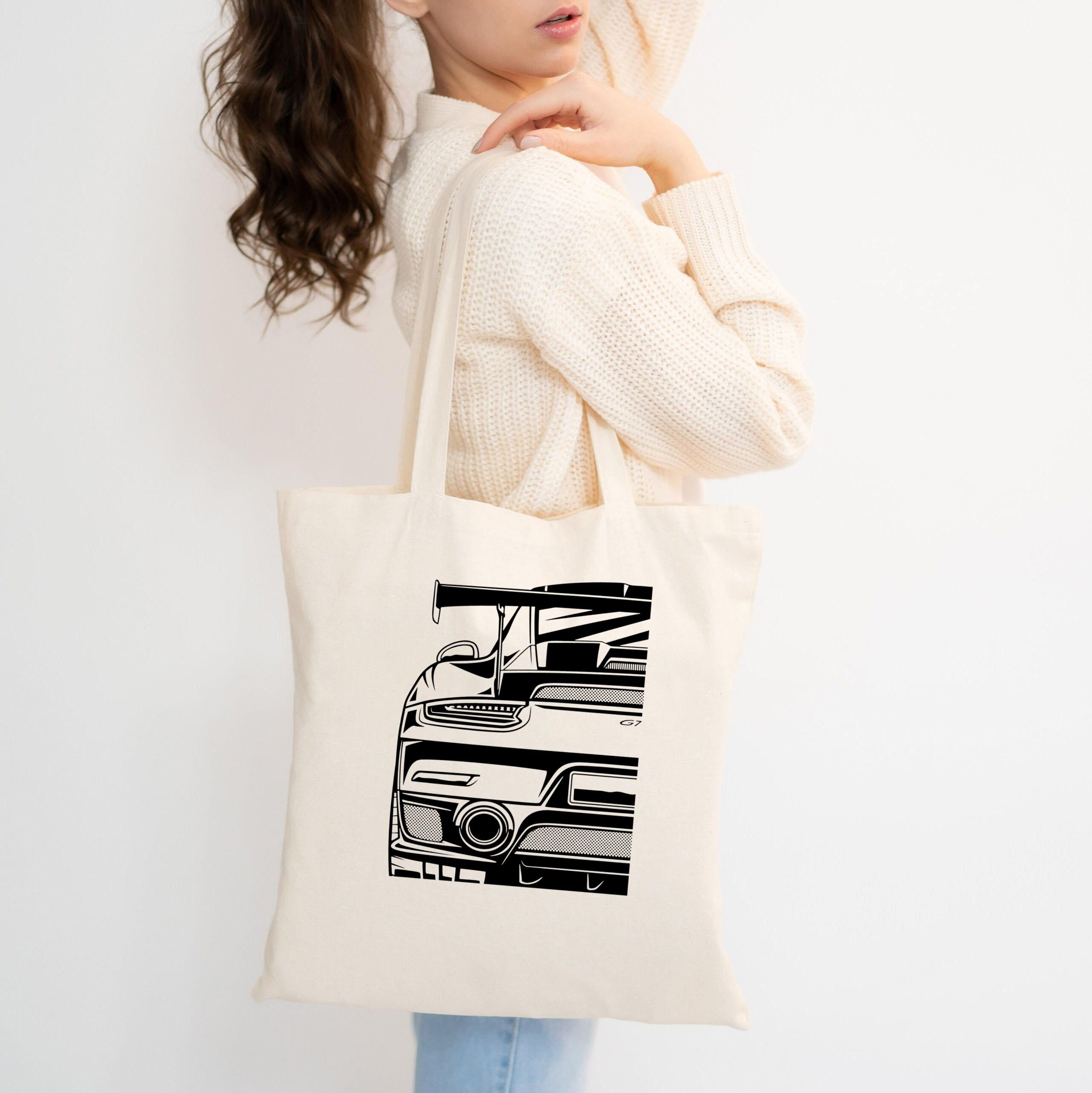 vintage Porsche 911 GT3 , Racing Car Tote Bag, Automotive Bag, Sports ...