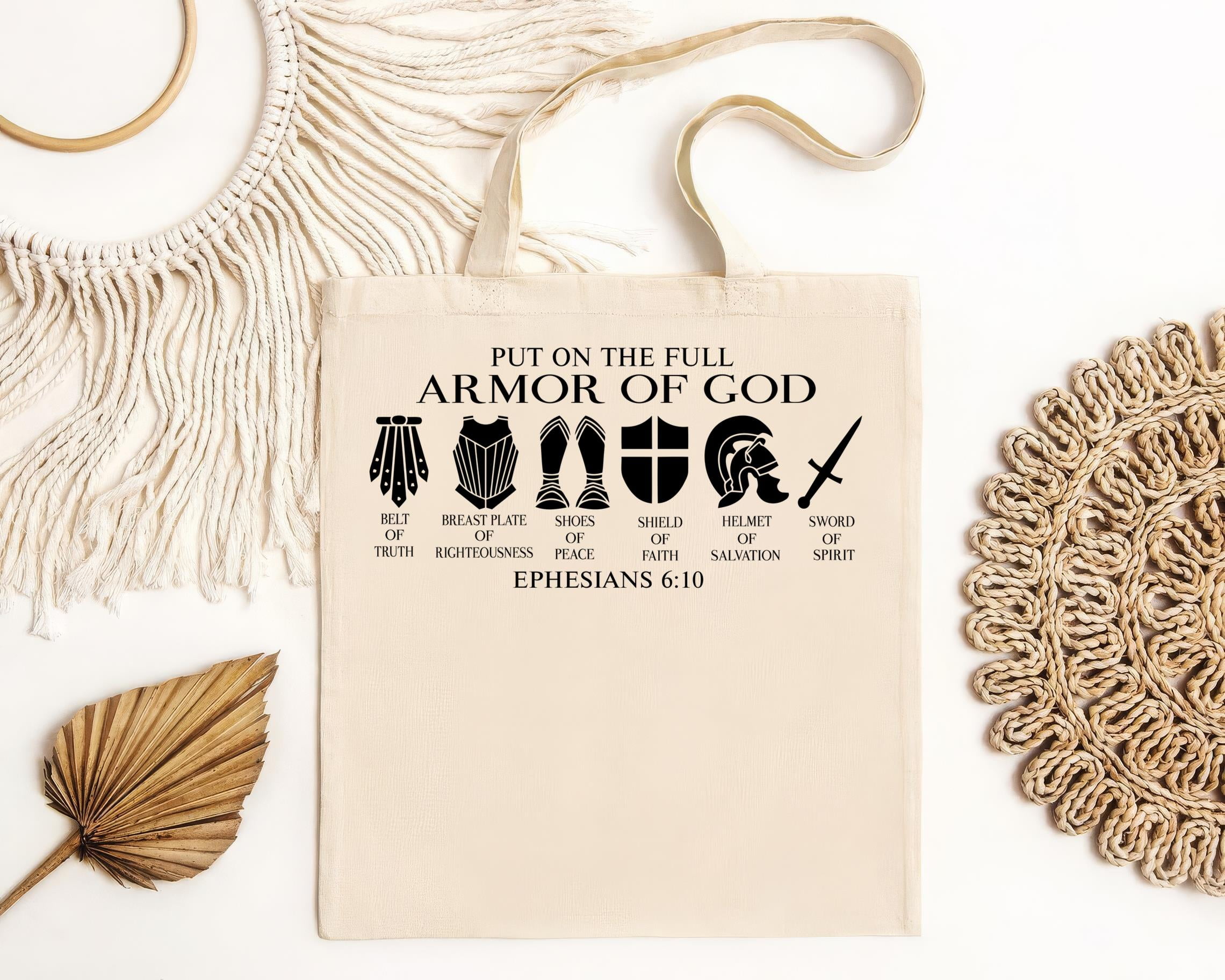 vintage Put On The Full Armor of God Bag, Christian Gifts, Christian ...