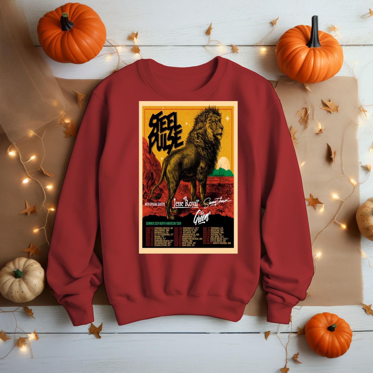 vintage Steel Pulse Summer 2024 North American Tour Poster Shirt ...