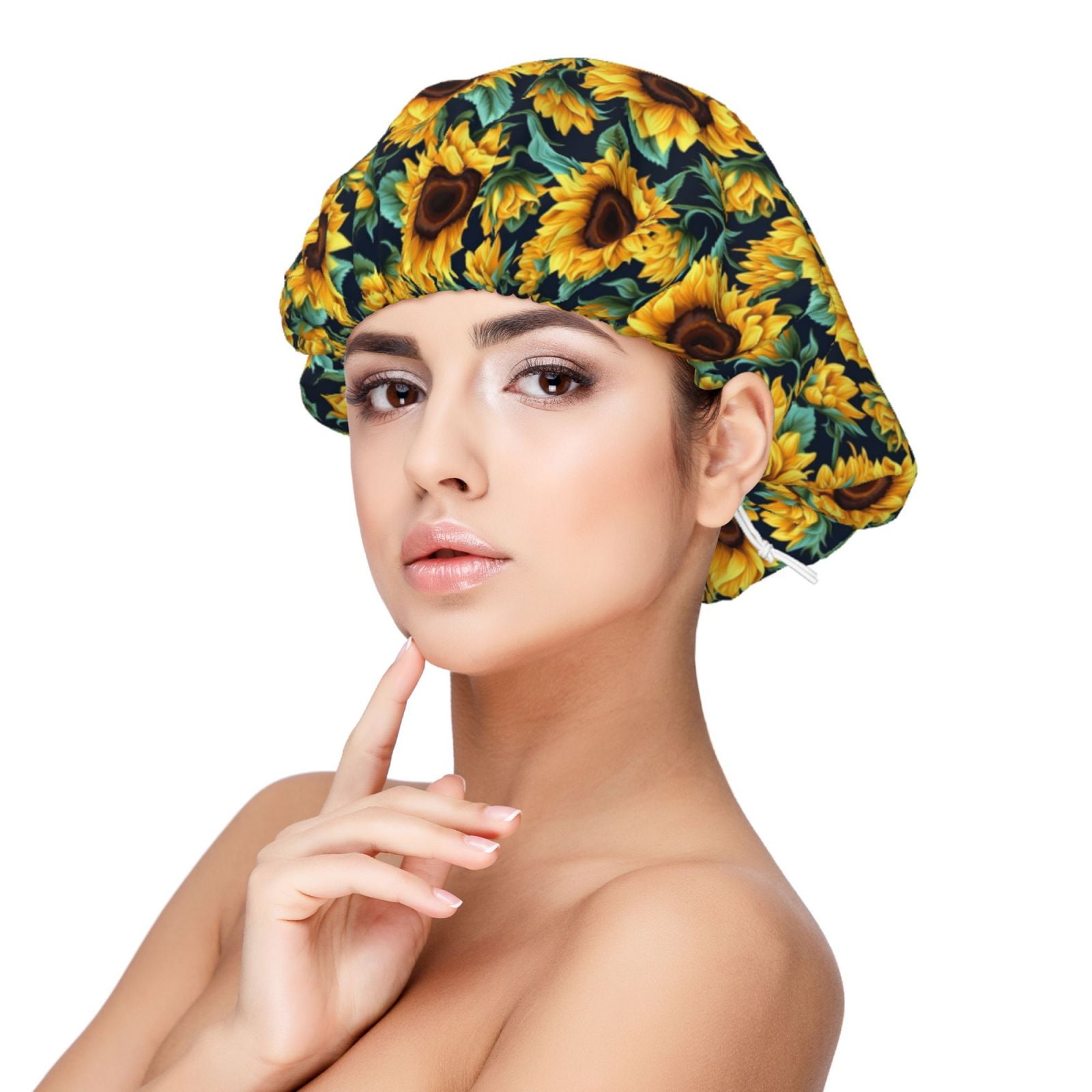 vintage Sunflowers Aesthetic cute Silk Bonnet for Sleeping Women Men ...
