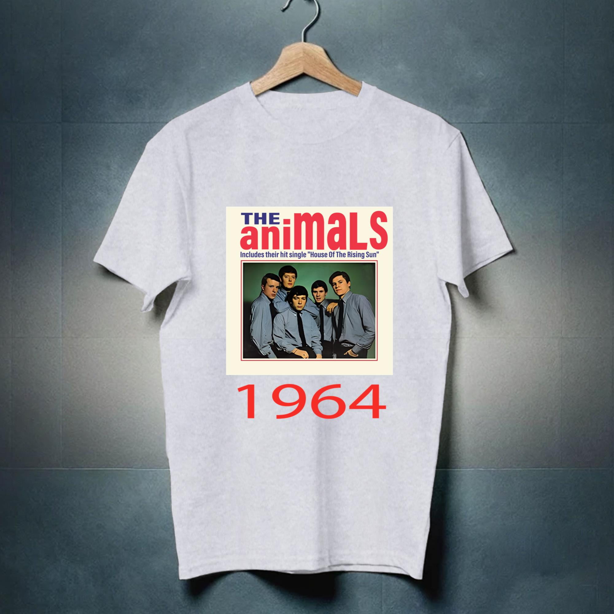 vintage THE ANIMALS DEBUT ALBUM COVER T SHIRT - ERIC BURDON - 100% ...