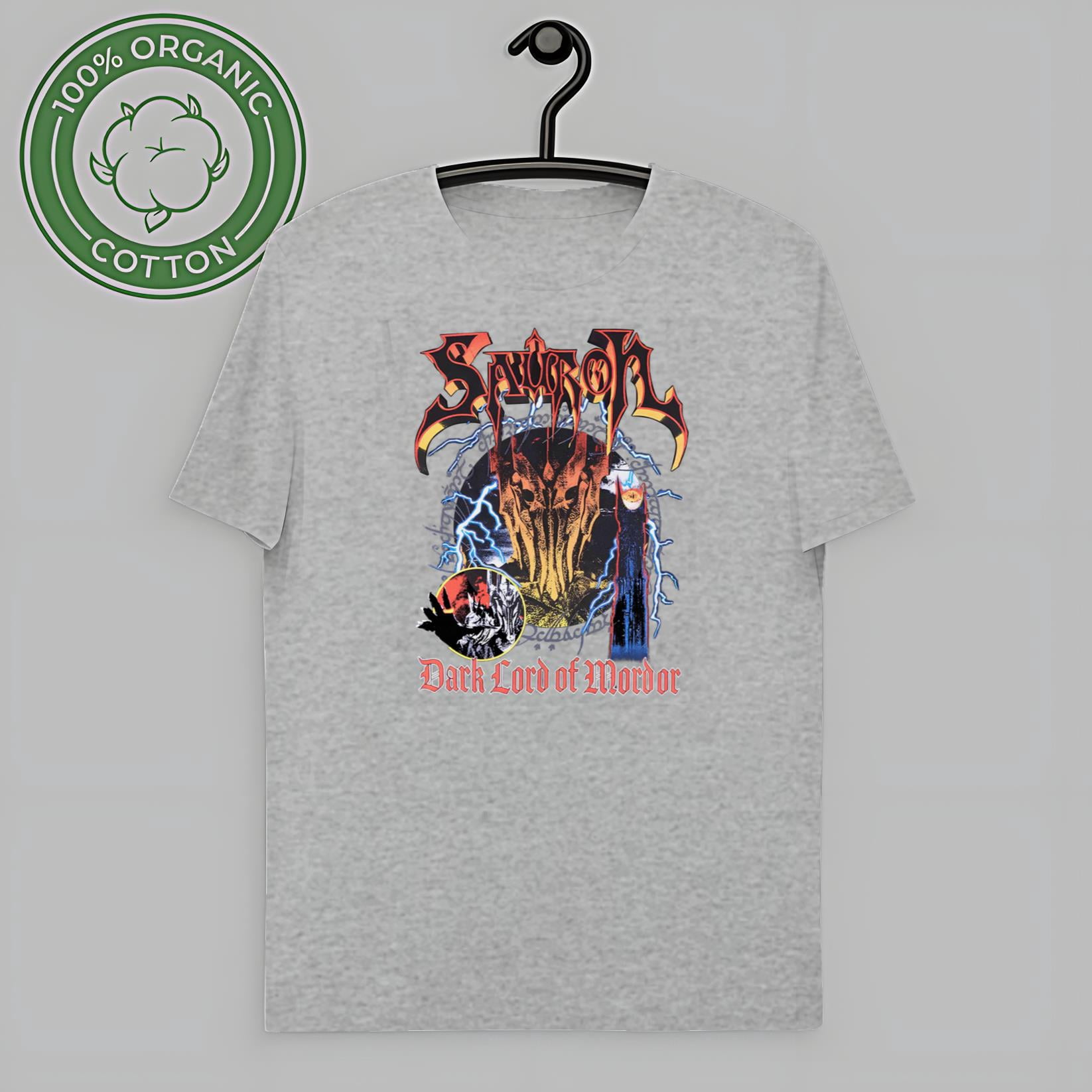 vintage The Lord Of The Rings Sauron Metal Dark Lord Unisex New Black T ...