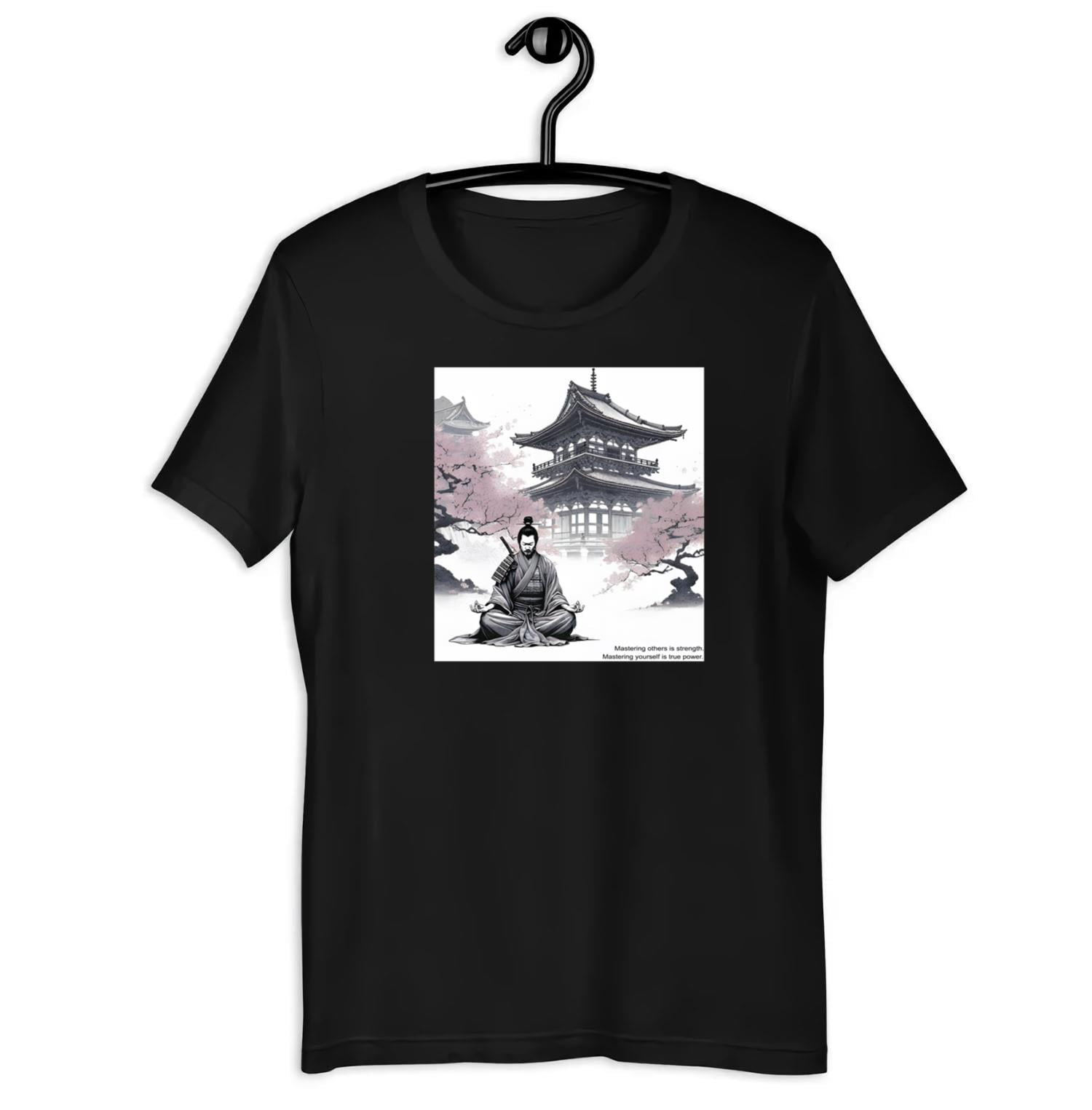 vintage Zen Samurai T-Shirt Meditation Lao Tzu Buddhism Japanese Zazen ...
