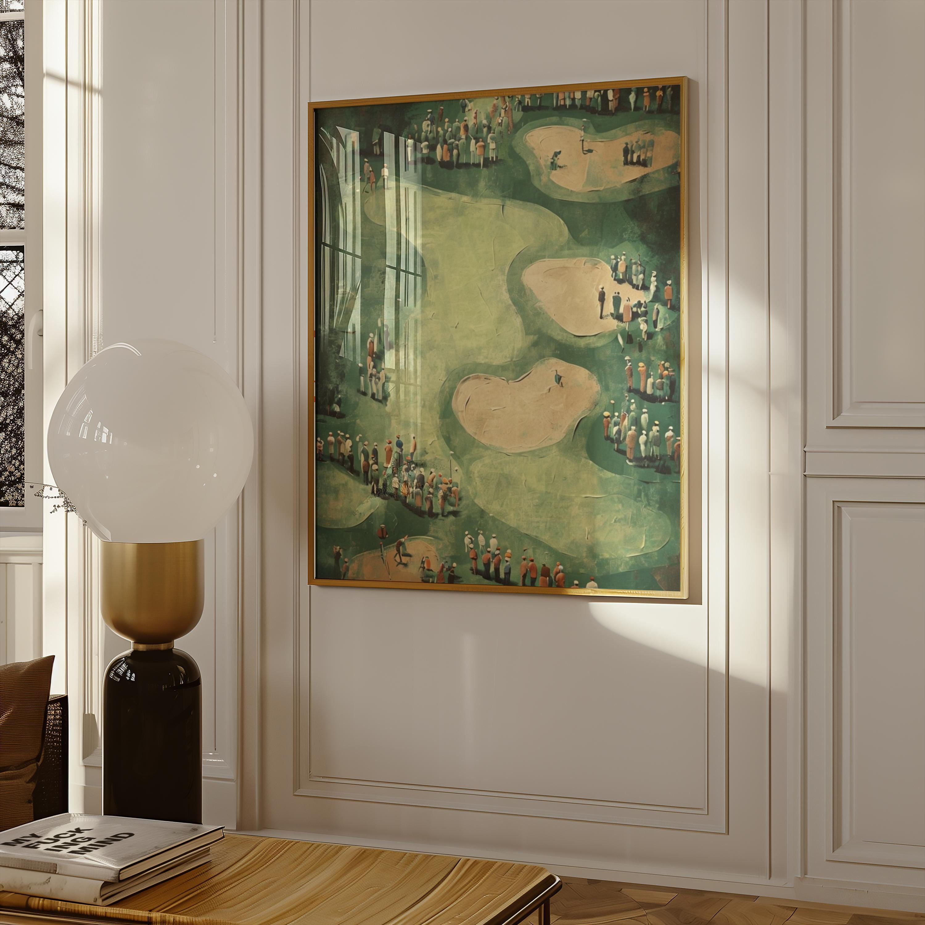 vintage golf poster, golf decor for man cave, golf painting, golf ...