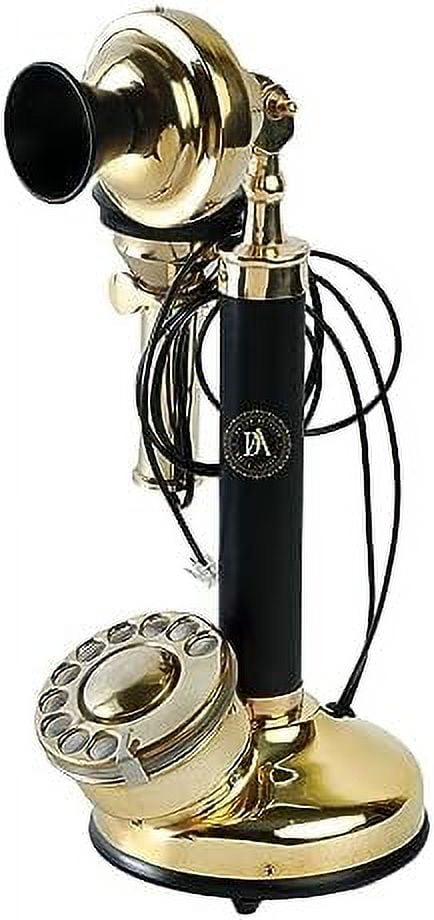 Antique Brass Vintage Retro Landine Candlestick VoIP Phone Table Top ...