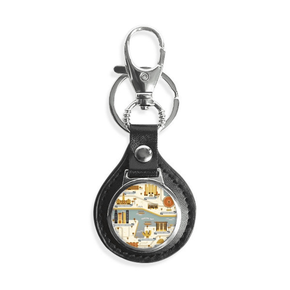 vintage singapore landmark key link chain keyholder finder hook metal ...