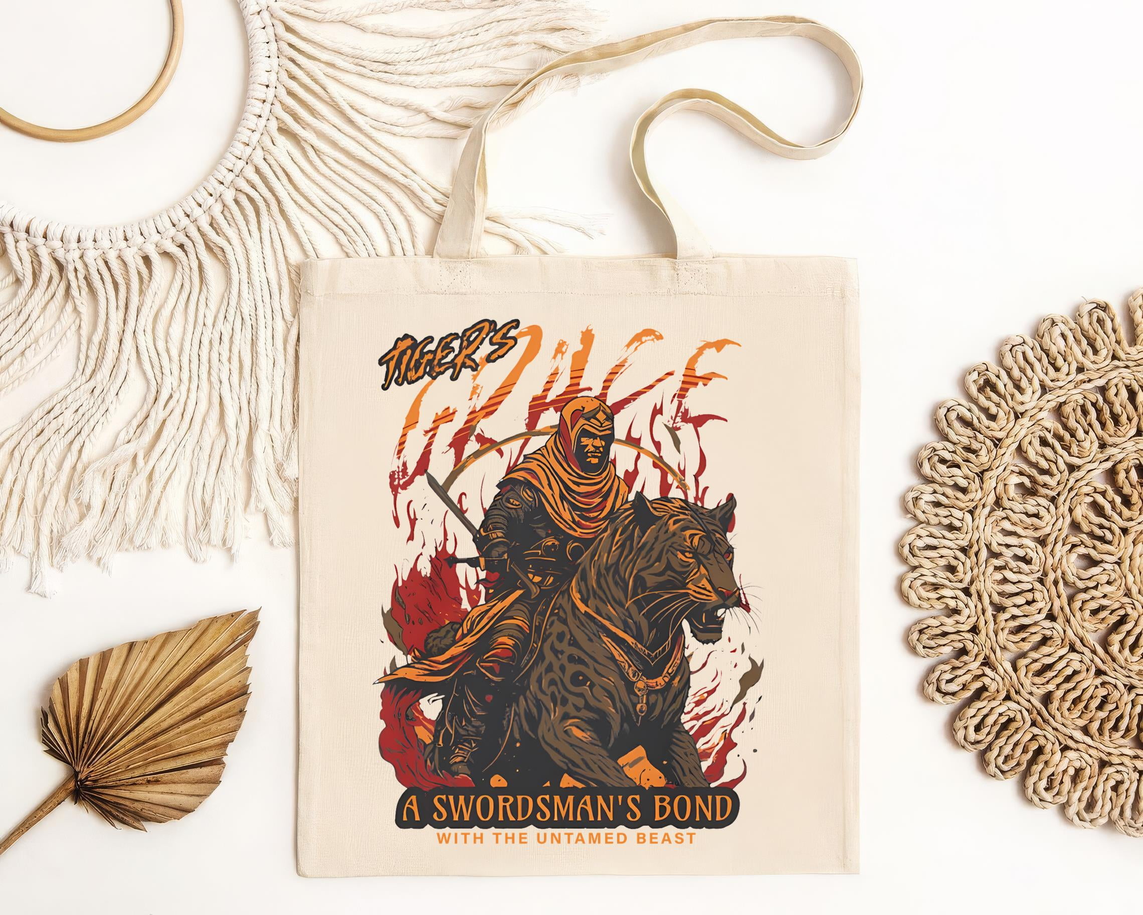 vintage The soft-style t-Bag, 100% cotton, Tiger's Grace A Swordsman's ...