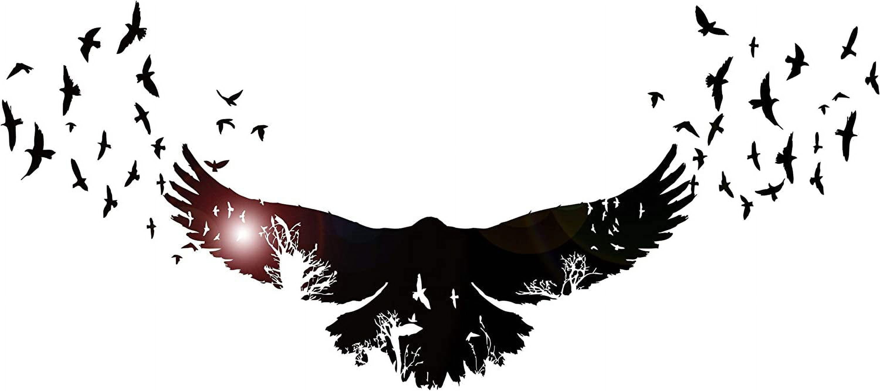 Vinyl Wall Decal Raven s Gothic Trees Animals Nature Stickers Large ...