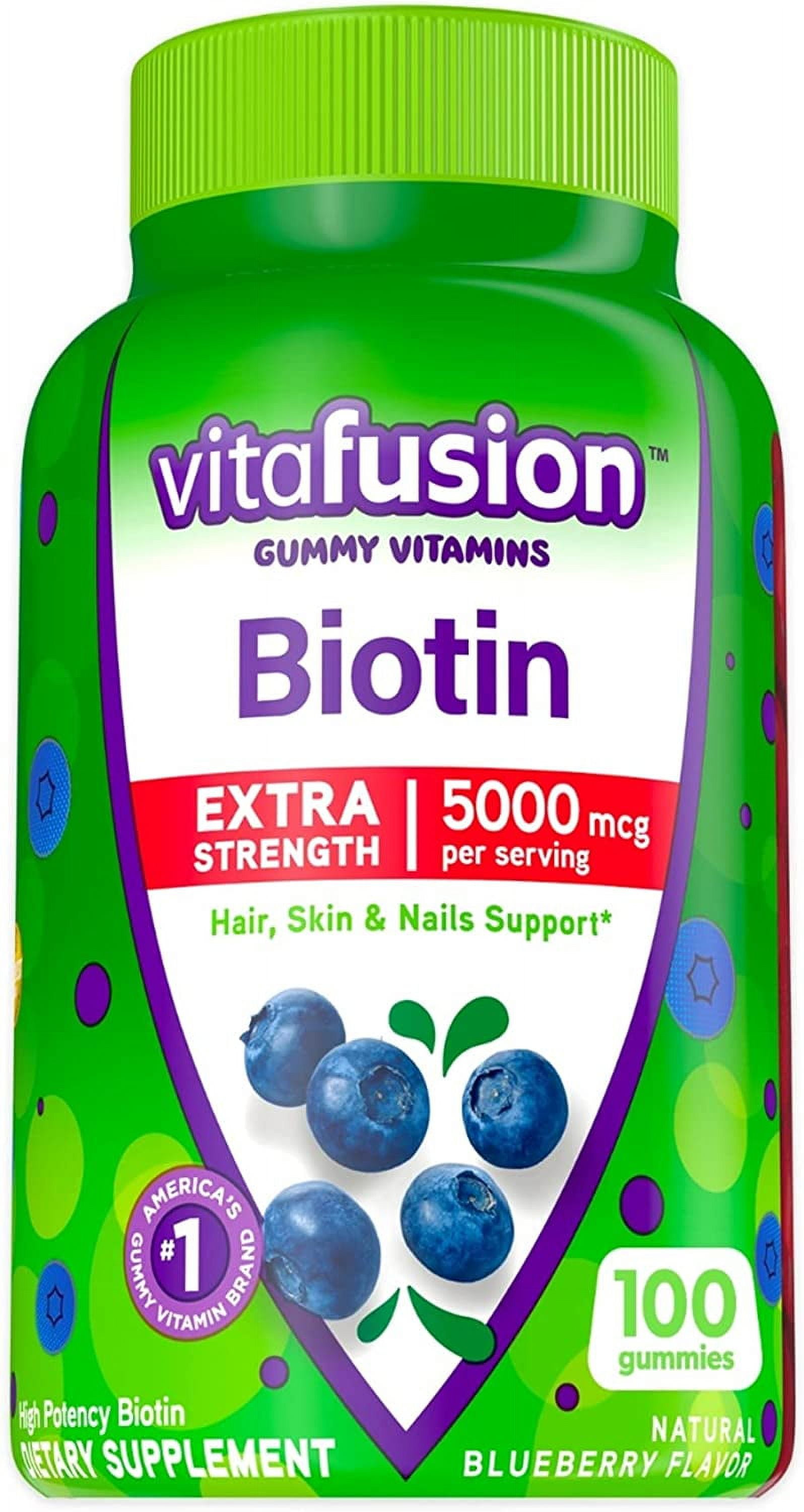 Vitafusion Extra Strength Biotin Gummy Vitamins, 100 ct - Walmart.com