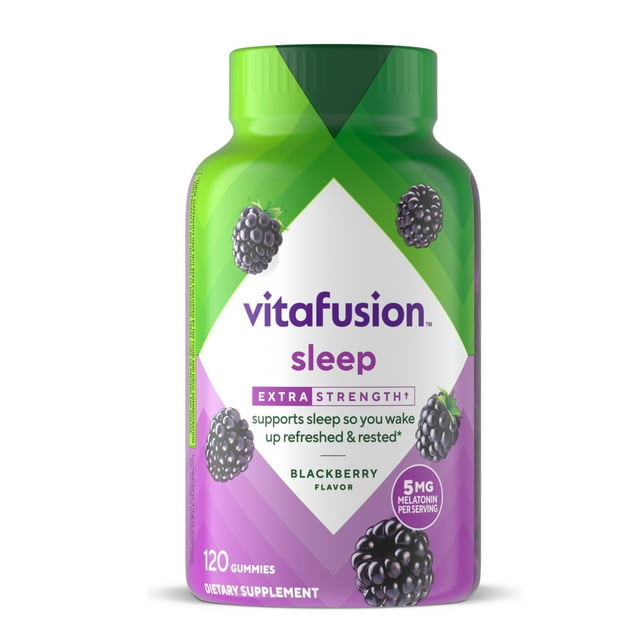 Vitafusion Extra Strength Melatonin Gummy Vitamins, Chewable Sleep Aids ...