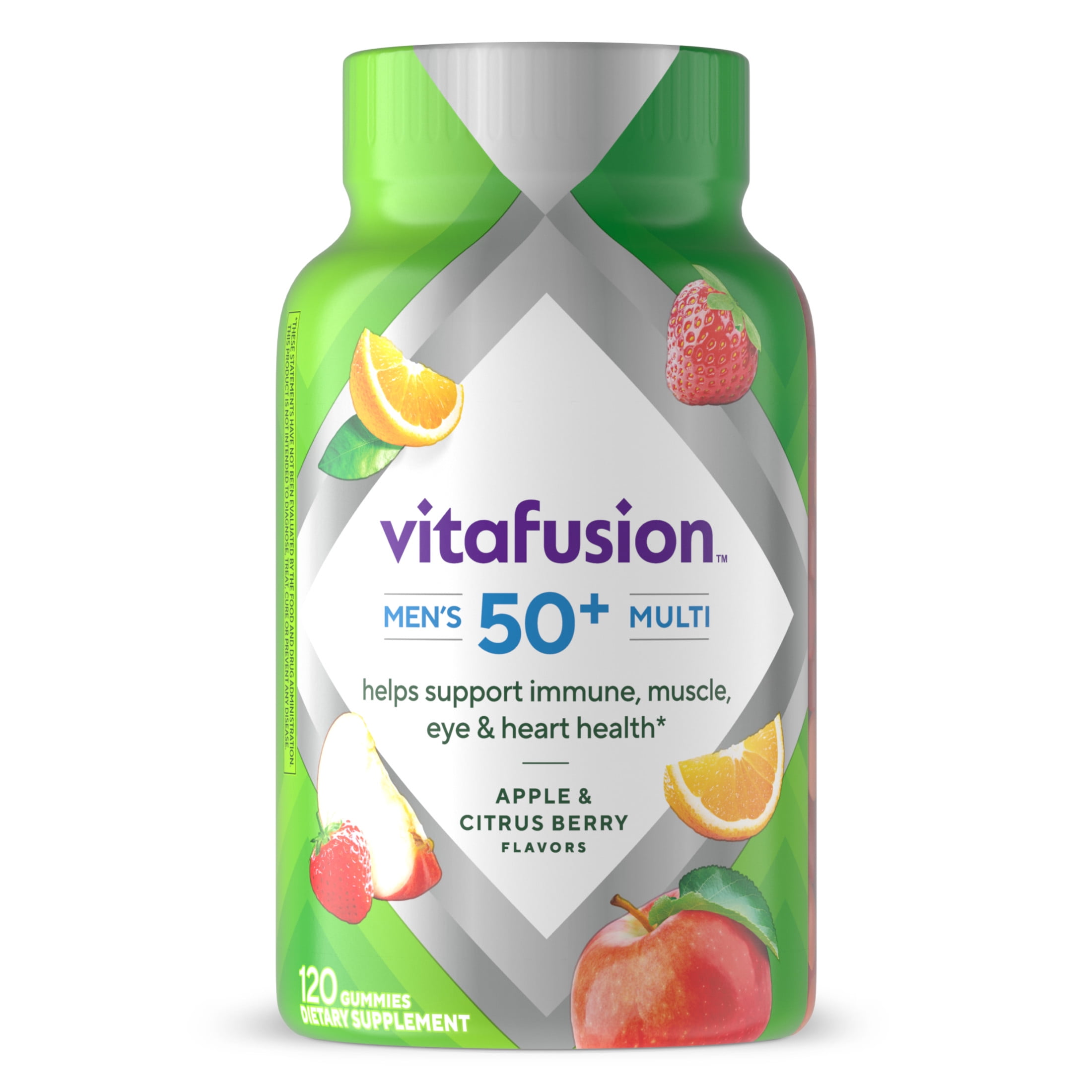 vitafusion Men's 50+ Daily Multivitamin Gummies with B Vitamins to ...