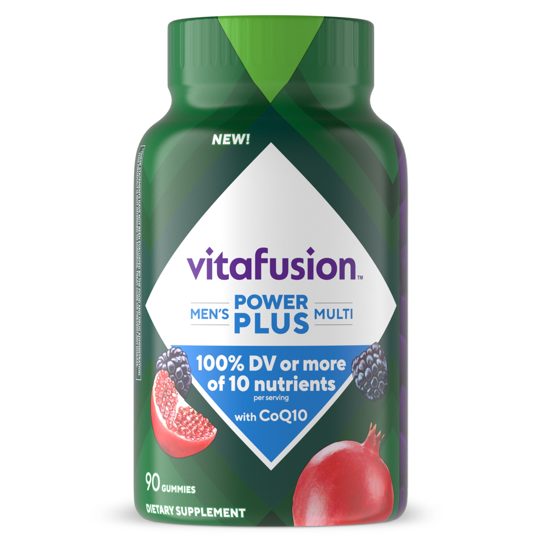 vitafusion Power Plus Men’s Multi Plus CoQ10, Blue Raspberry ...