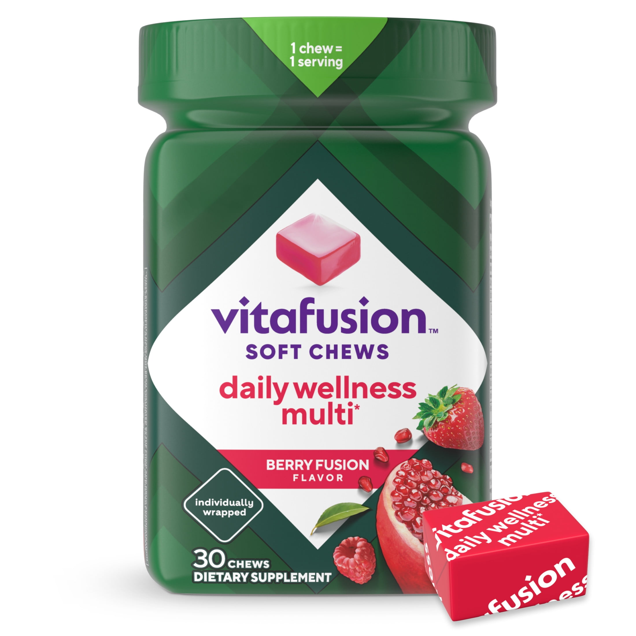 vitafusion Soft Chews Daily Wellness Multi, Chewable Multivitamin for ...