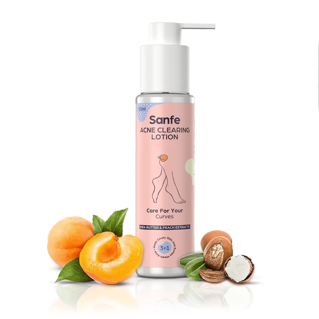 vitagen Sanfe Back & Bum Acne Clearing Lotion with Shea Butter & Peach ...