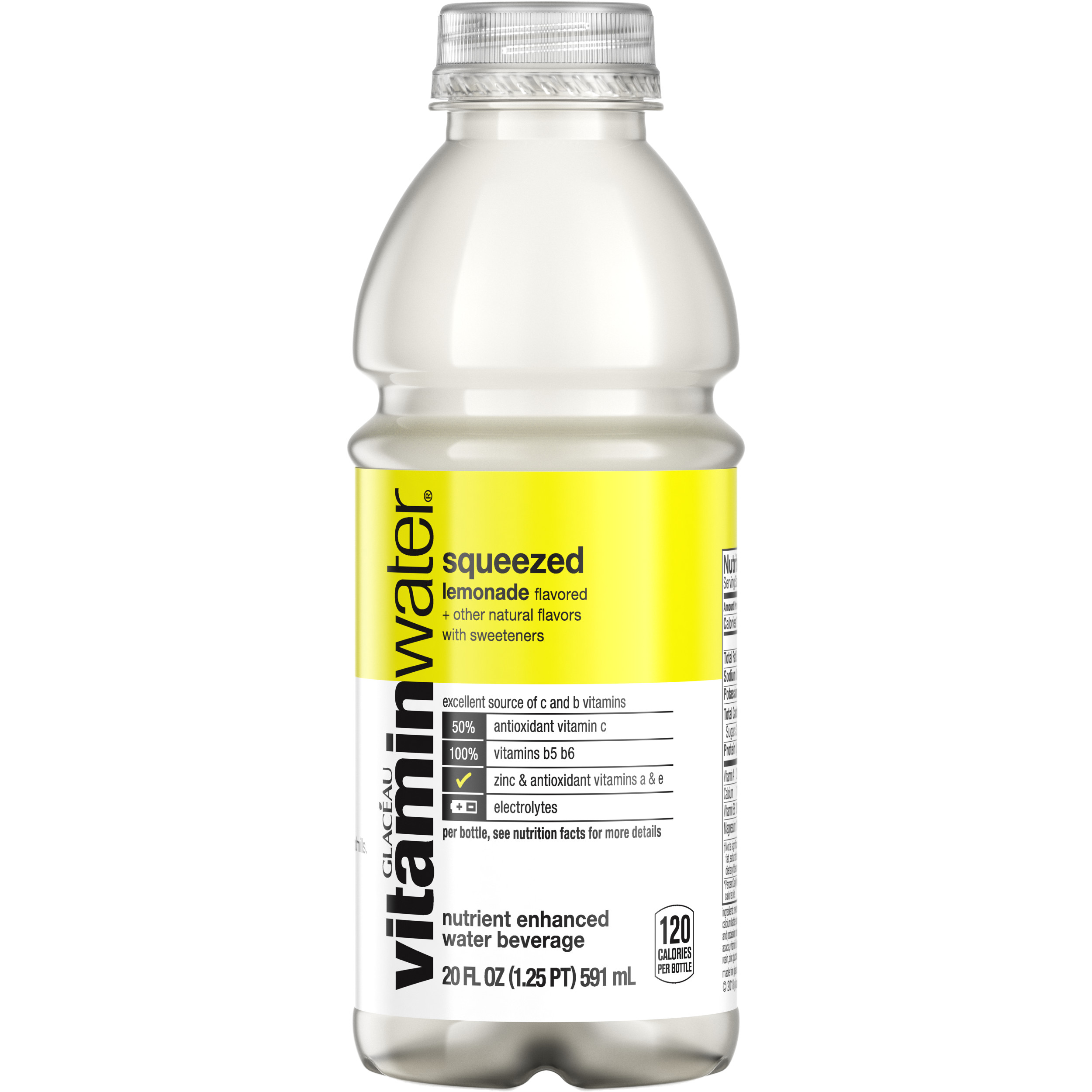 vitaminwater squeezed electrolyte enhanced water, lemonade, 20 fl oz ...