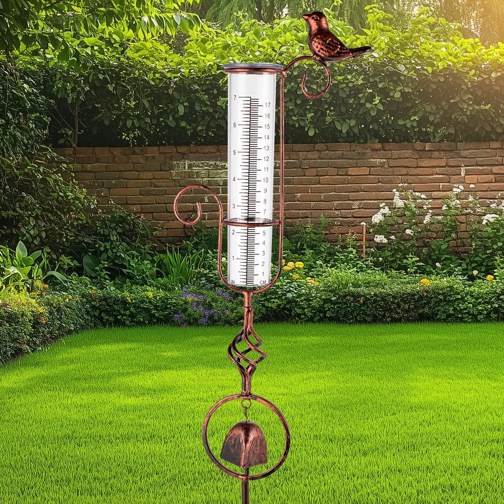 viterlight Rain Gauge Outdoor, IFF17 Hummingbird Rain Gauge, 7 Inch ...