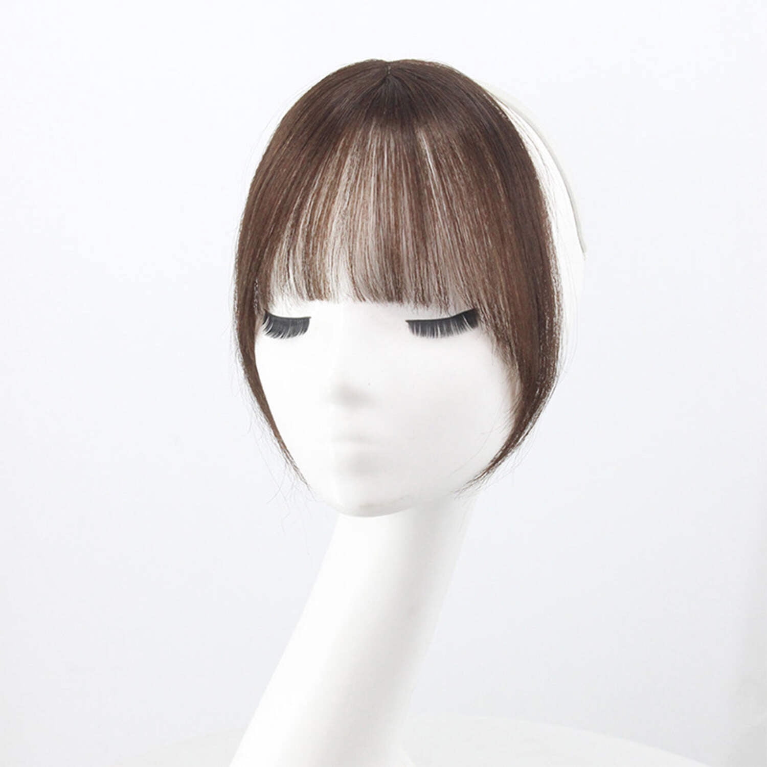 viviaBella clip on bangs human hair 3D Clip-on Bangs Topper Real Hair ...