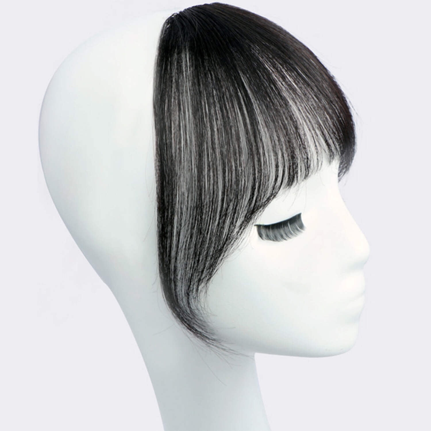 viviaBella clip on bangs human hair 3D Clip-on Bangs Topper Real Hair ...