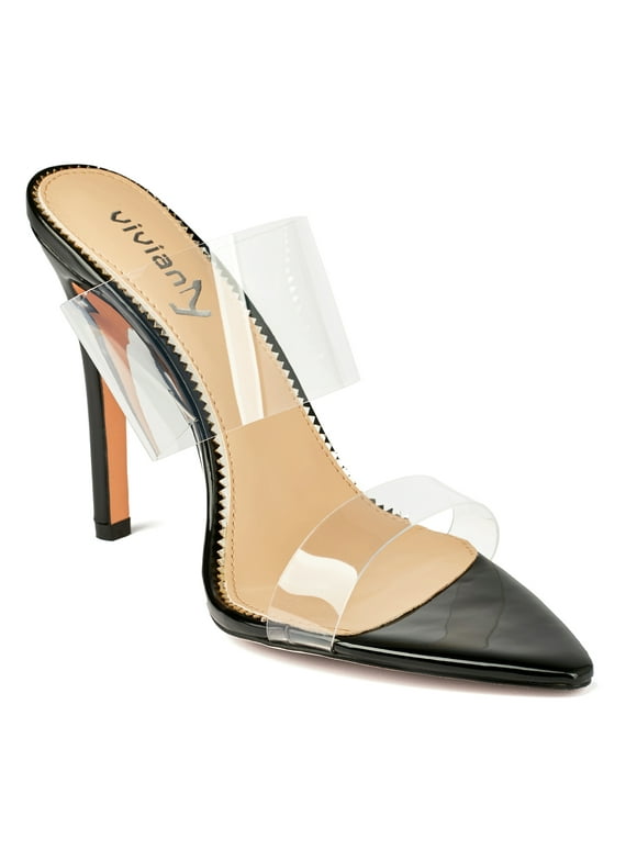 Black And Clear Heels