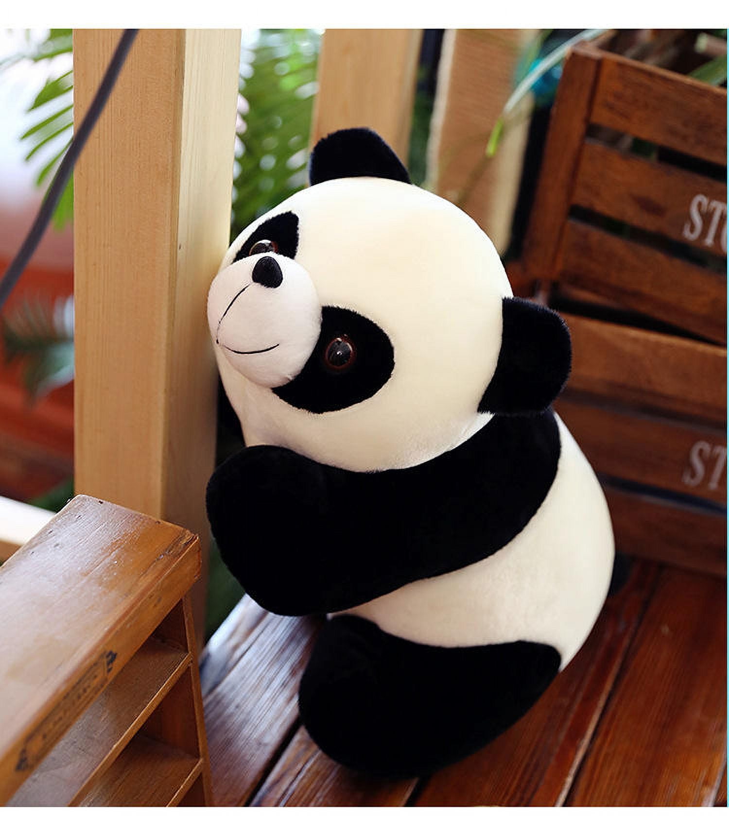 vivid giant panda plush toy black and white panda sleeping panda doll ...