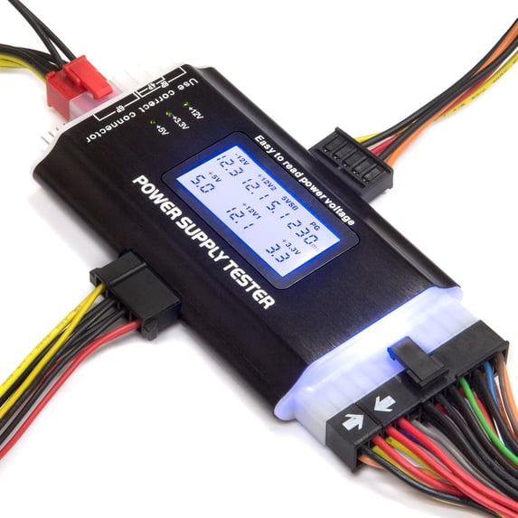 vlidscrom Digital LCD Electric Power Tester 20/24 Pin PC Check ...