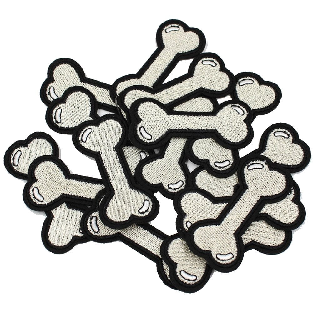 vlrwzc 20pcs Cartoon Dog Bone Embroidered Patches For Hole Repair ...