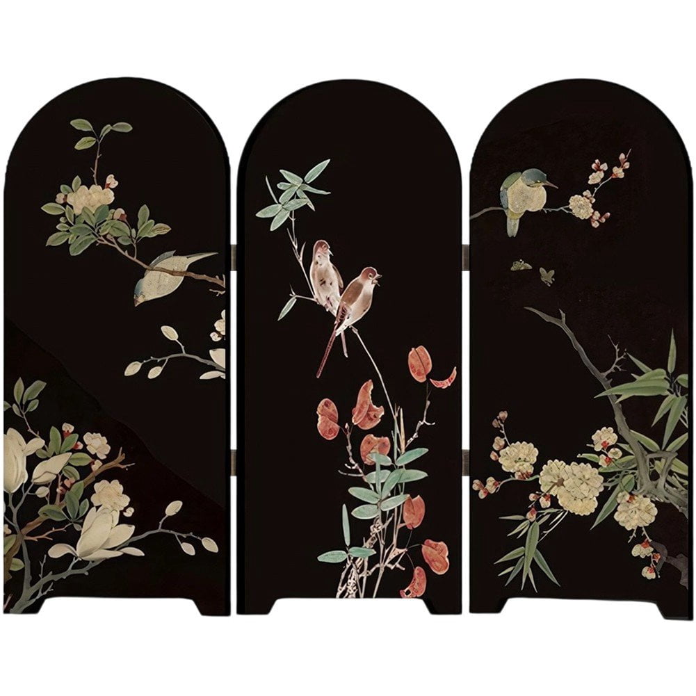 vlrwzc Mini Folding Screen, 3 Panel Divider, Chinese Style Vintage ...
