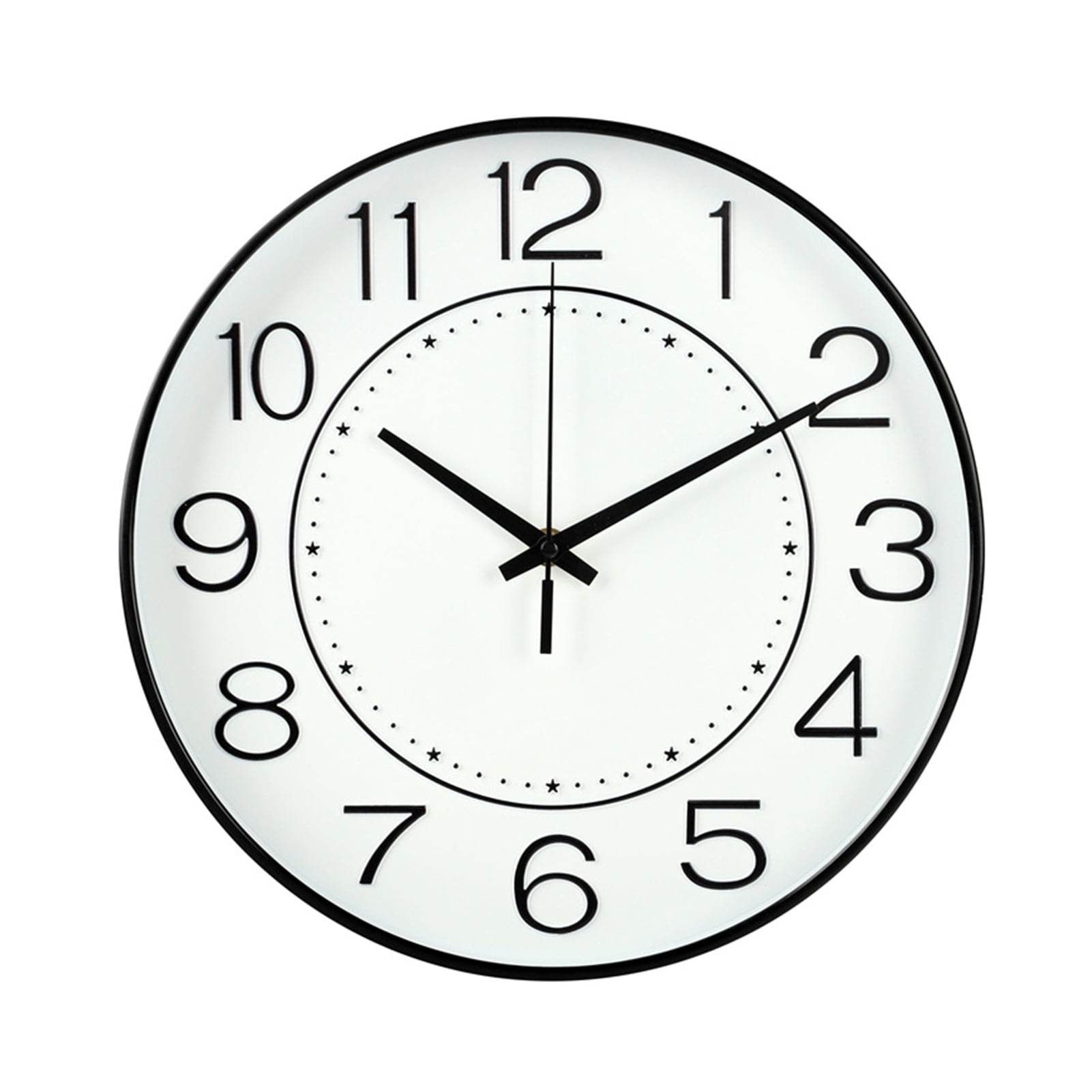 vnanda 12-inch Round Wall Clock Modern Silent Wall Clock 12 Inch Non ...