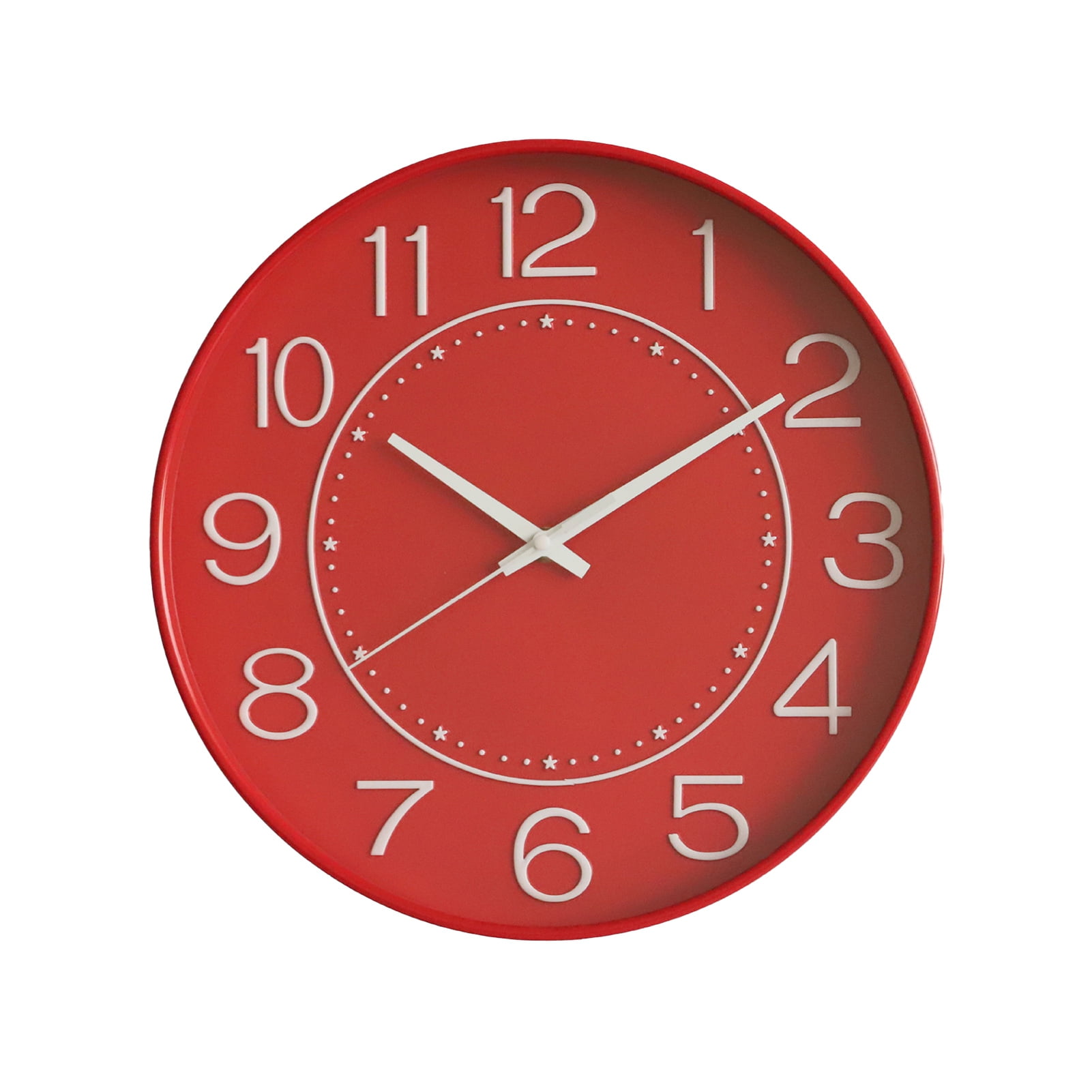 vnanda 12-inch Round Wall Clock Modern Silent Wall Clock 12 Inch Non ...