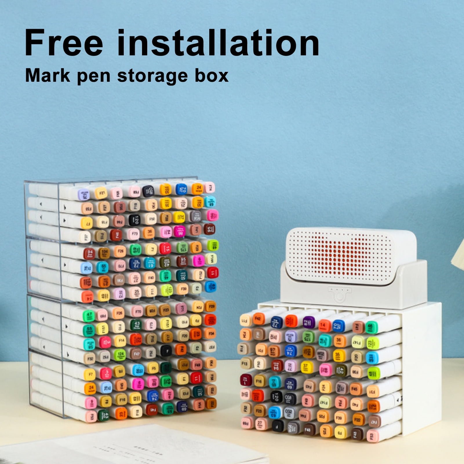 vnanda Acrylic Marker Storage Rack Acrylic Double Layer Mark Pen ...