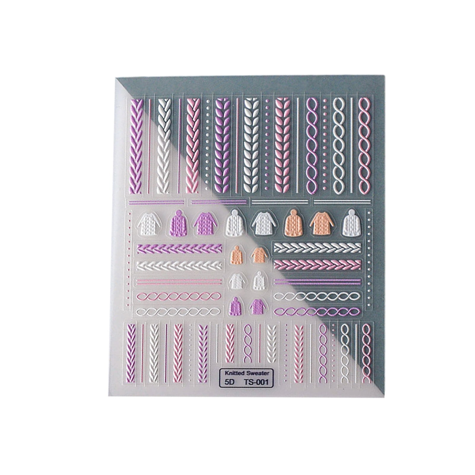 vnanda Acrylic Nail Sticker Embossed Nails Art Stickers 5d Engraved ...