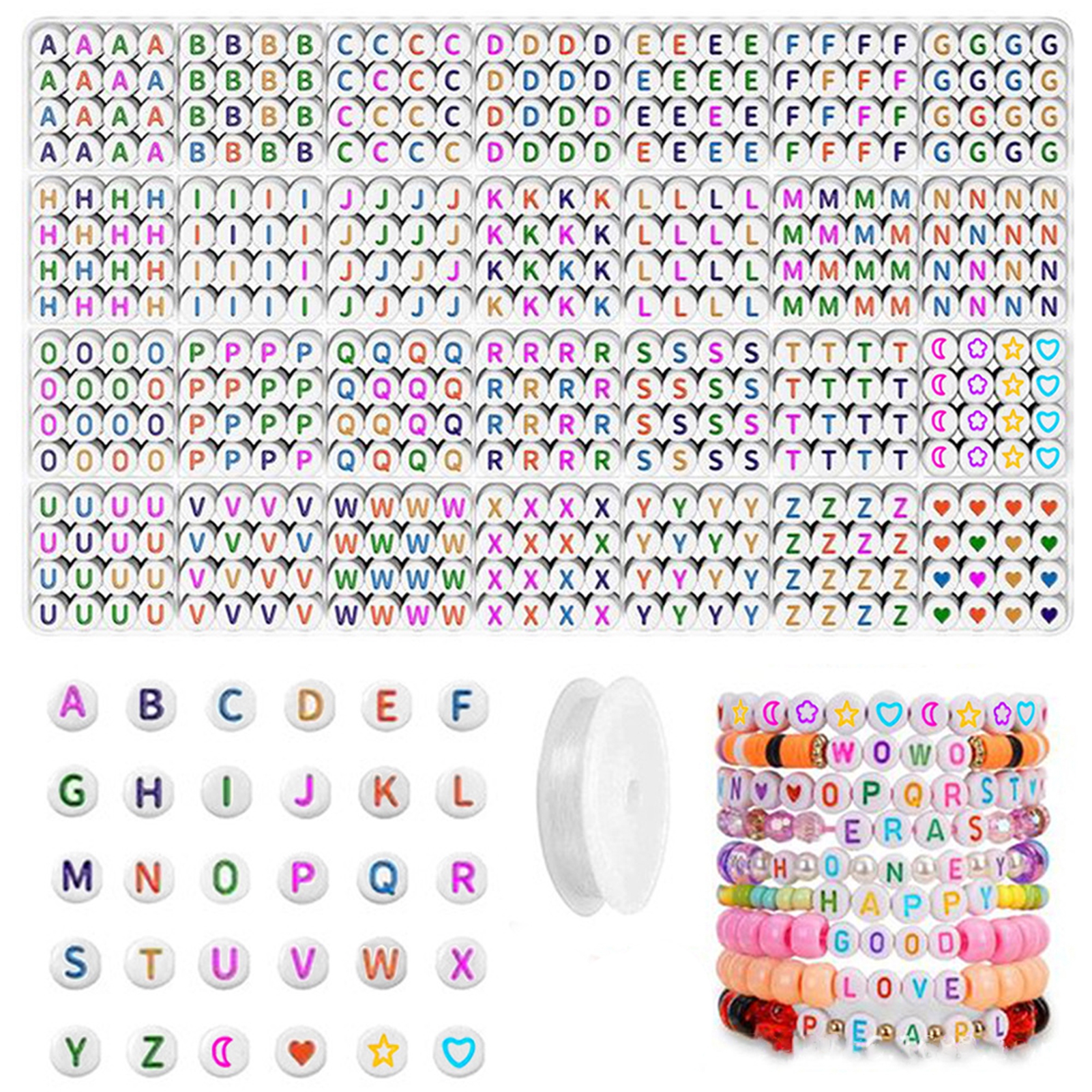 vnanda Anklet Charms with Alphabet Beads Sure Here's A Product Title ...