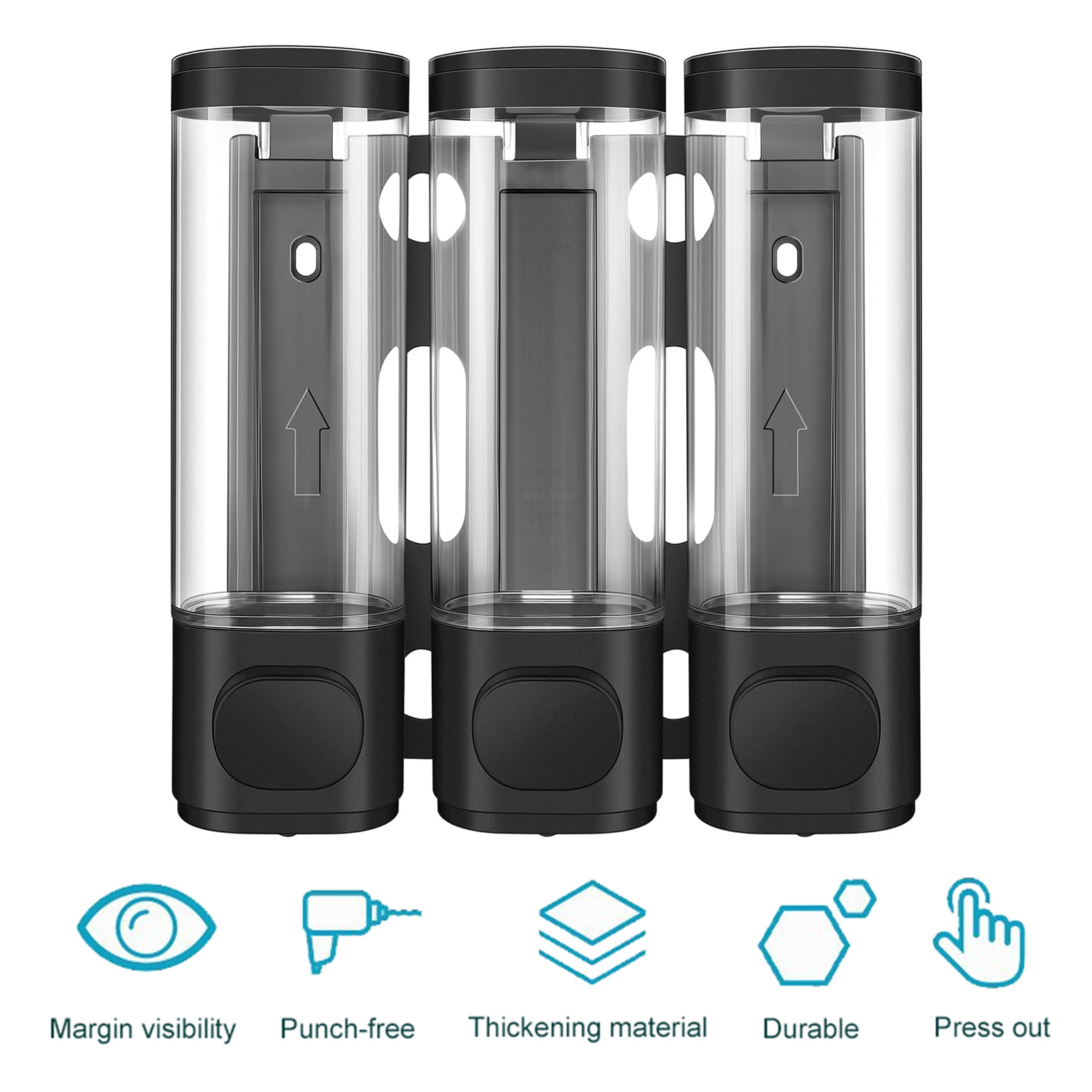 vnanda Body Lotion Dispenser 3-in-1 Wall Mounted Soap Dispenser for ...