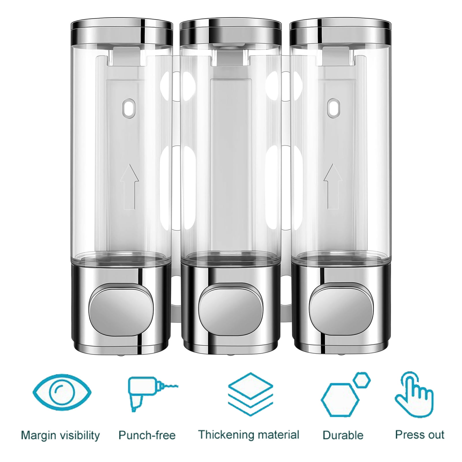 vnanda Body Lotion Dispenser 3-in-1 Wall Mounted Soap Dispenser for ...