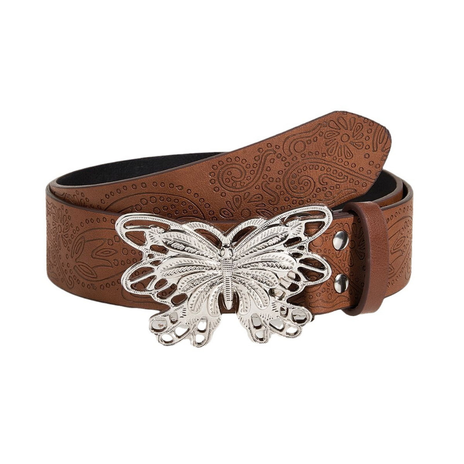 vnanda Buckle Belt Brown Textured Belt with Buckle Stylish Versatile ... vnanda Buckle Belt Brown Textured Belt with Buckle Stylish Versatile ...
