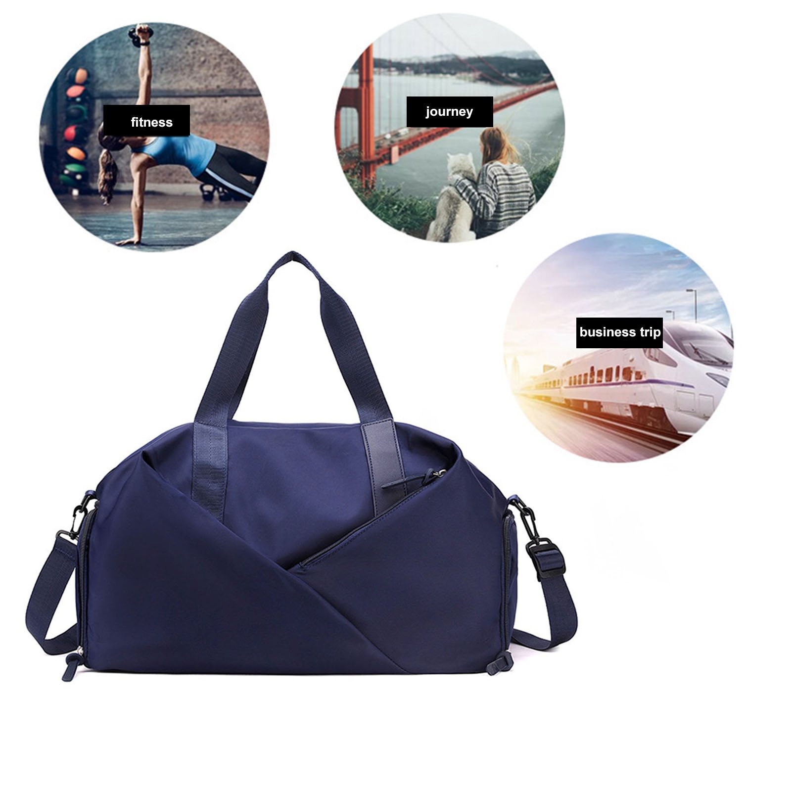 vnanda Carry-on Travel Bag with Trolley Cover Multifunctional Travel ...