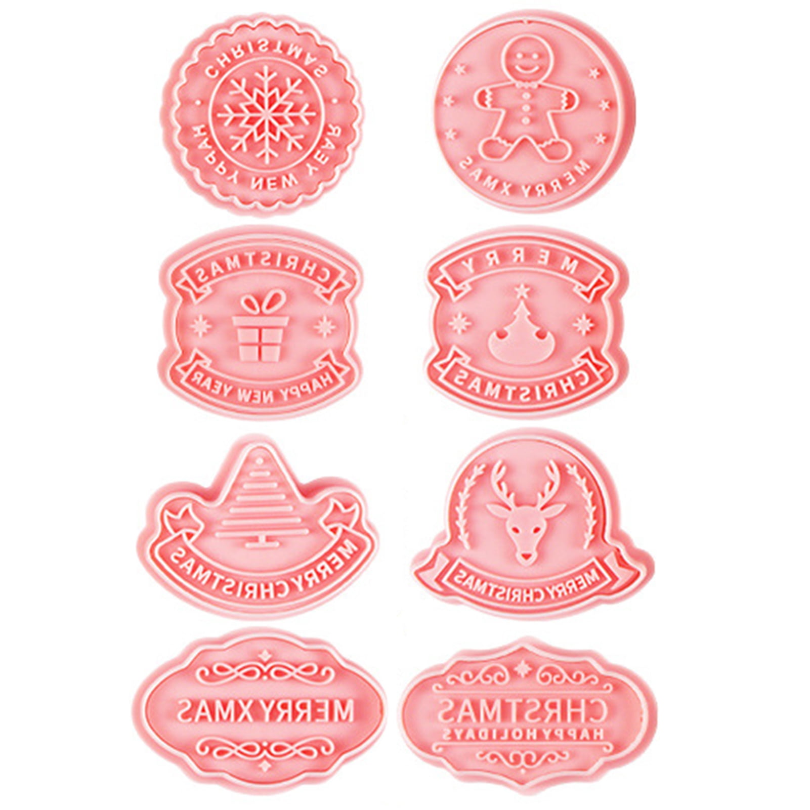 vnanda Christmas Cookie Cutter 8pcs/set Christmas Biscuit Mold Gift ...