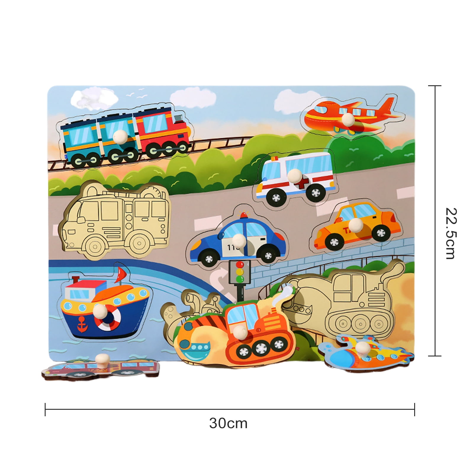 vnanda Cognition Learning Toy Wooden Toy Puzzle Interactive Fun for ...