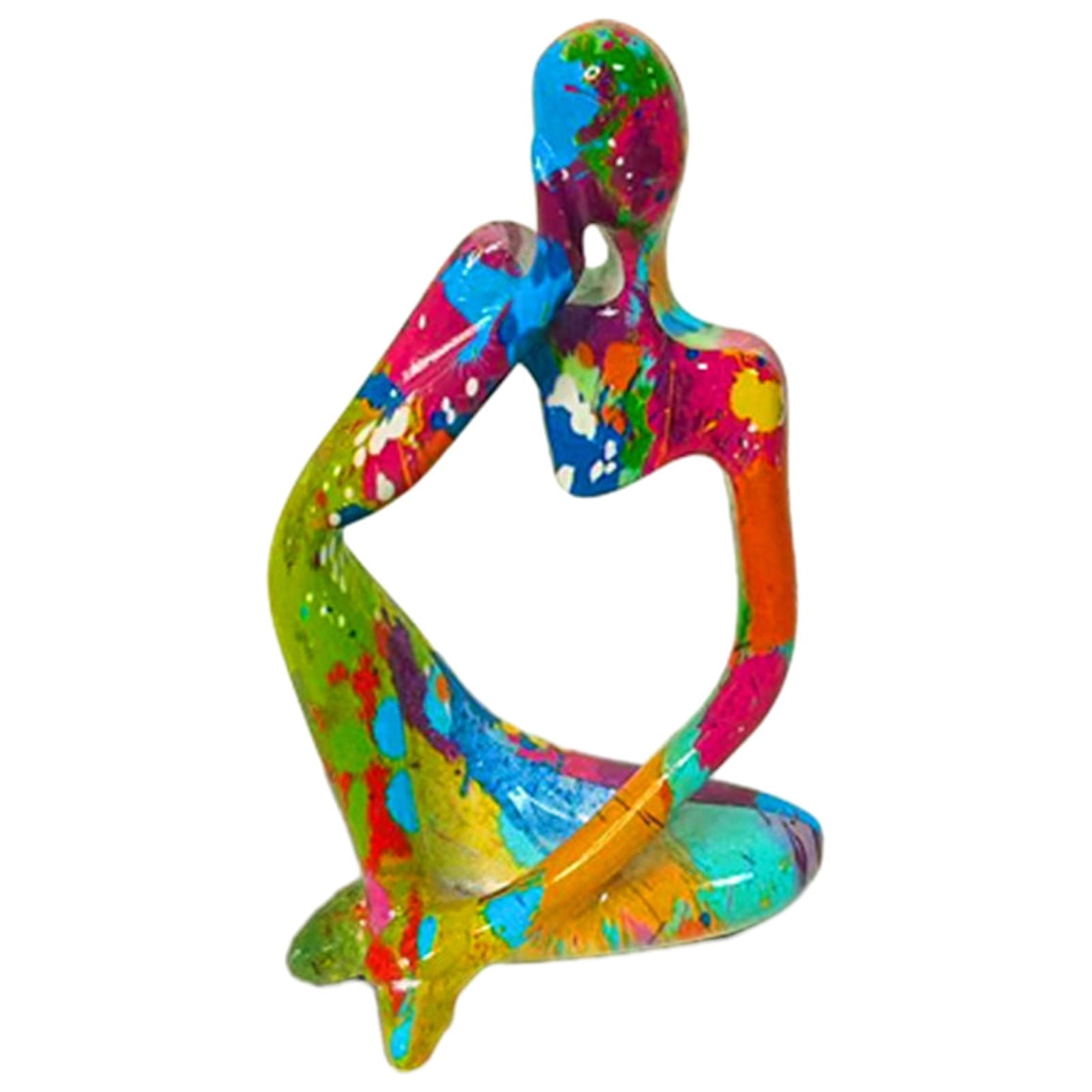 vnanda Concentration Improvement Decor Colorful Graffiti Thinker Statue ...