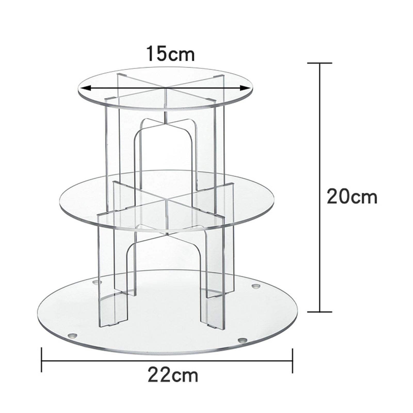 vnanda Cupcake Stand Round Cake Stand Transparent Acrylic Cupcake ...