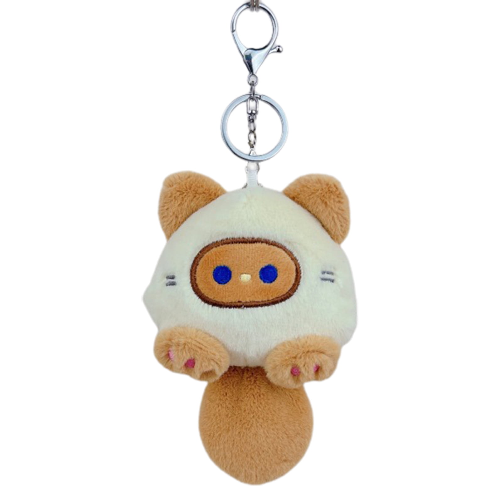 vnanda Cute Cat Decoration Cat Plush Keychain Pendant with Built-in ...