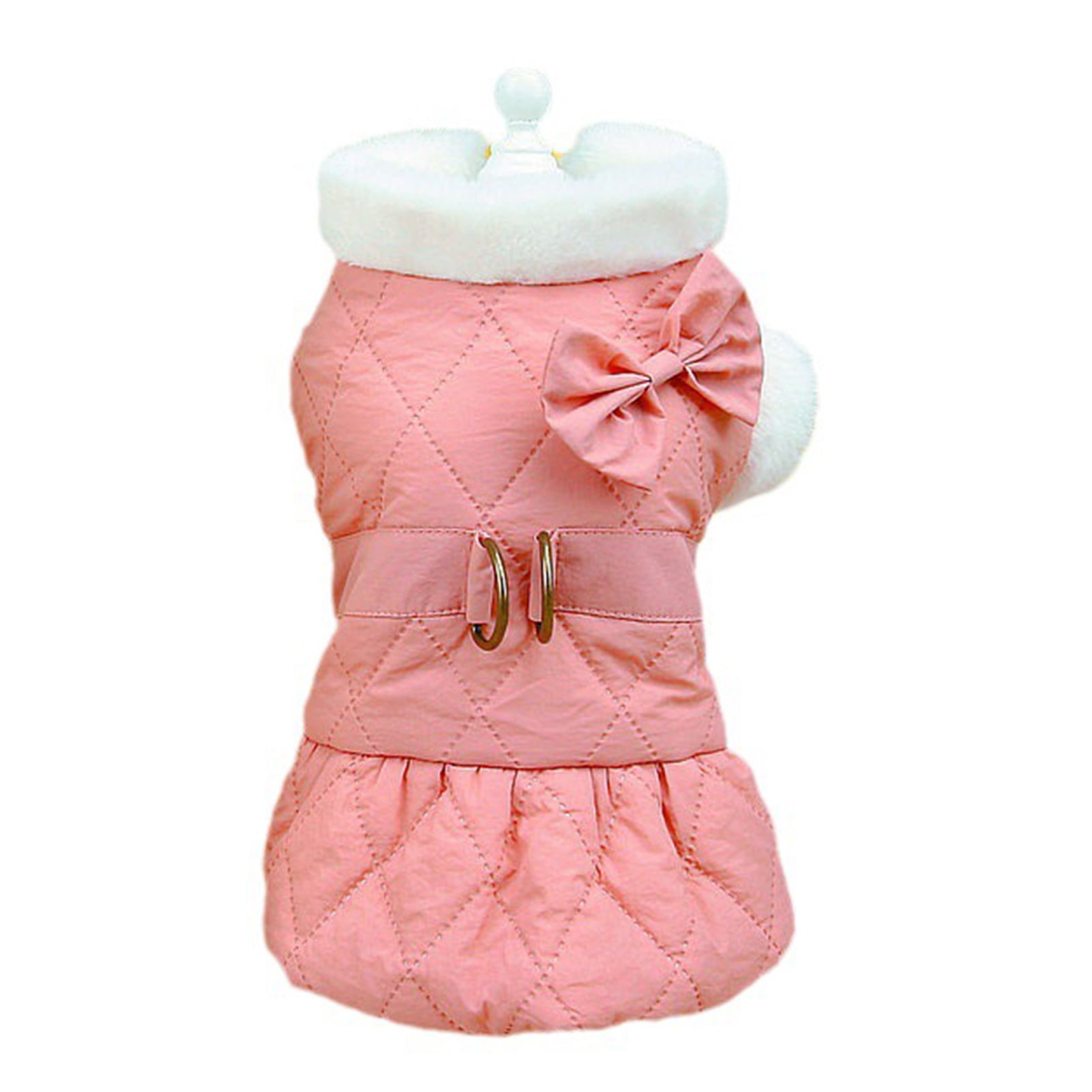 vnanda Cute Pet Cotton Coat Cozy Stylish Pet Cotton Coat with Bow ...